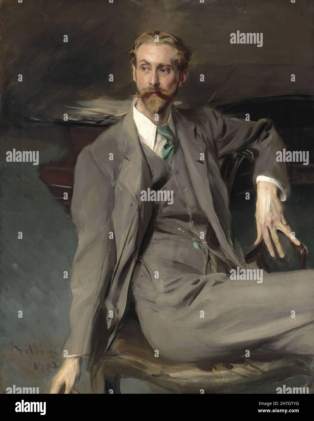 Giovanni Boldini - Portrait of the Artist Lawrence Alexander Harrison ...