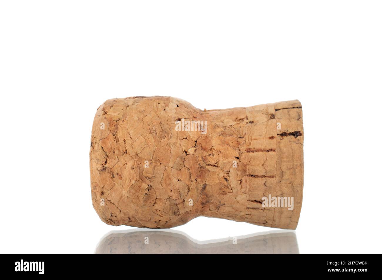 One cork for a bottle of wine, close-up, isolated on white Stock Photo ...