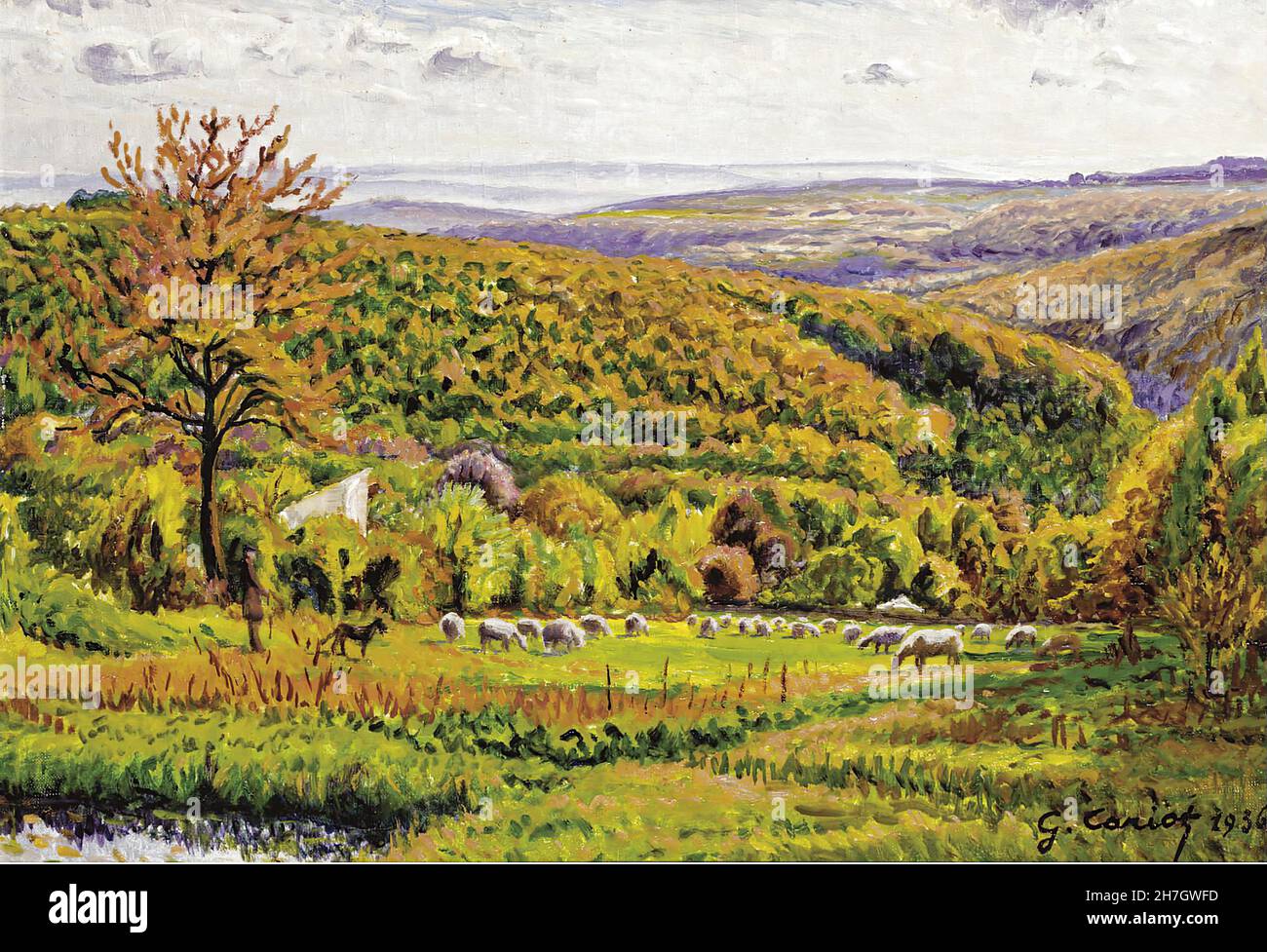 Gustave Cariot - Landscape - 1936 Stock Photo - Alamy