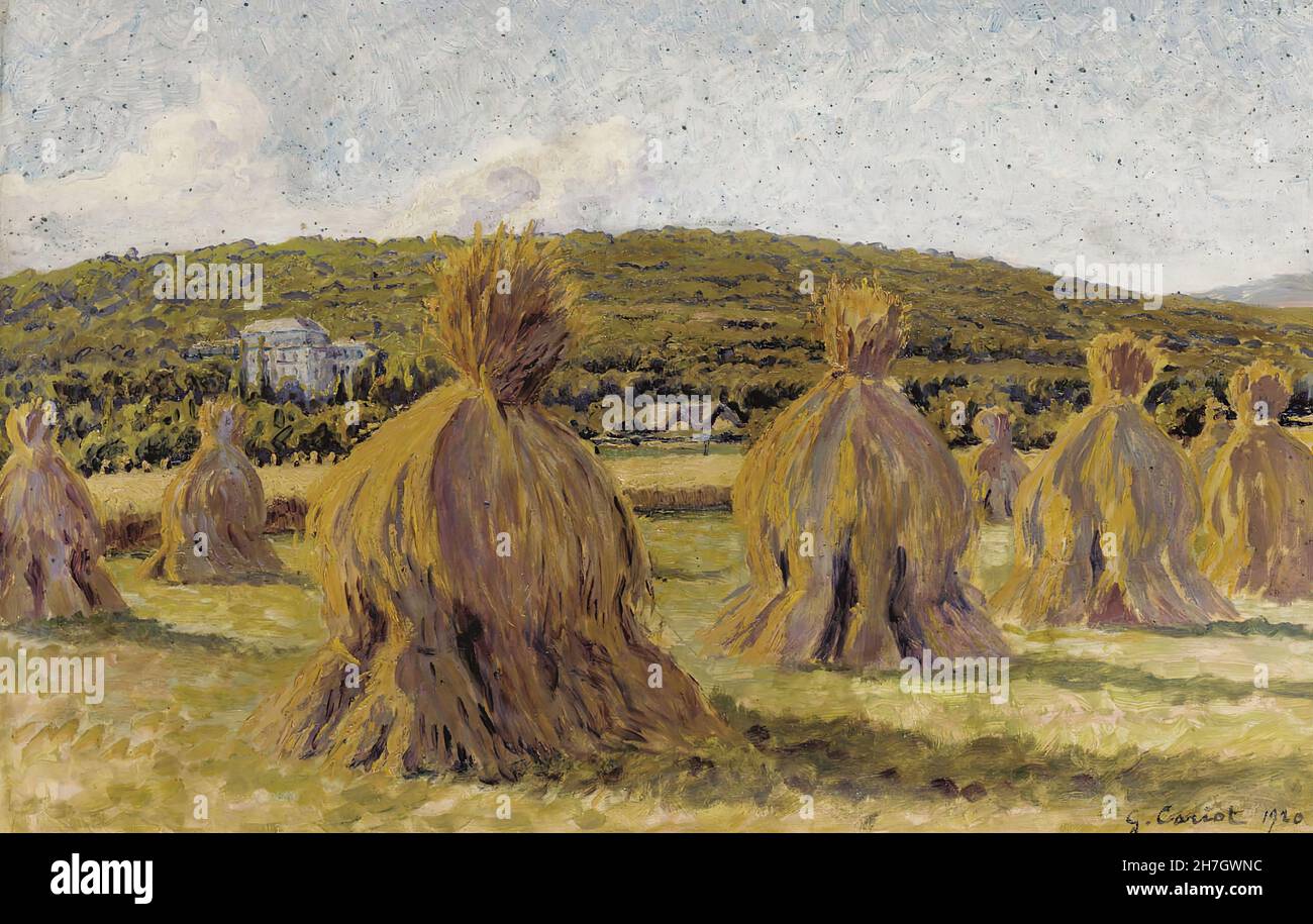 Gustave Cariot - The Haystacks - 1920 Stock Photo - Alamy