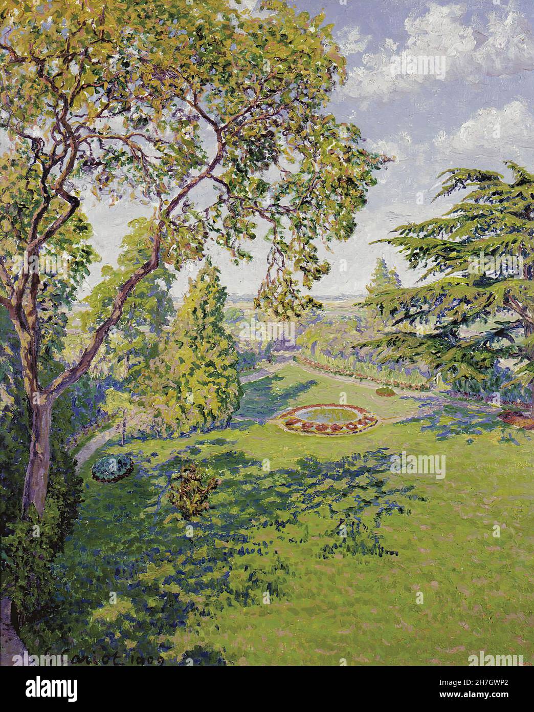 Gustave Cariot - The Park in Summer - 1909 Stock Photo - Alamy