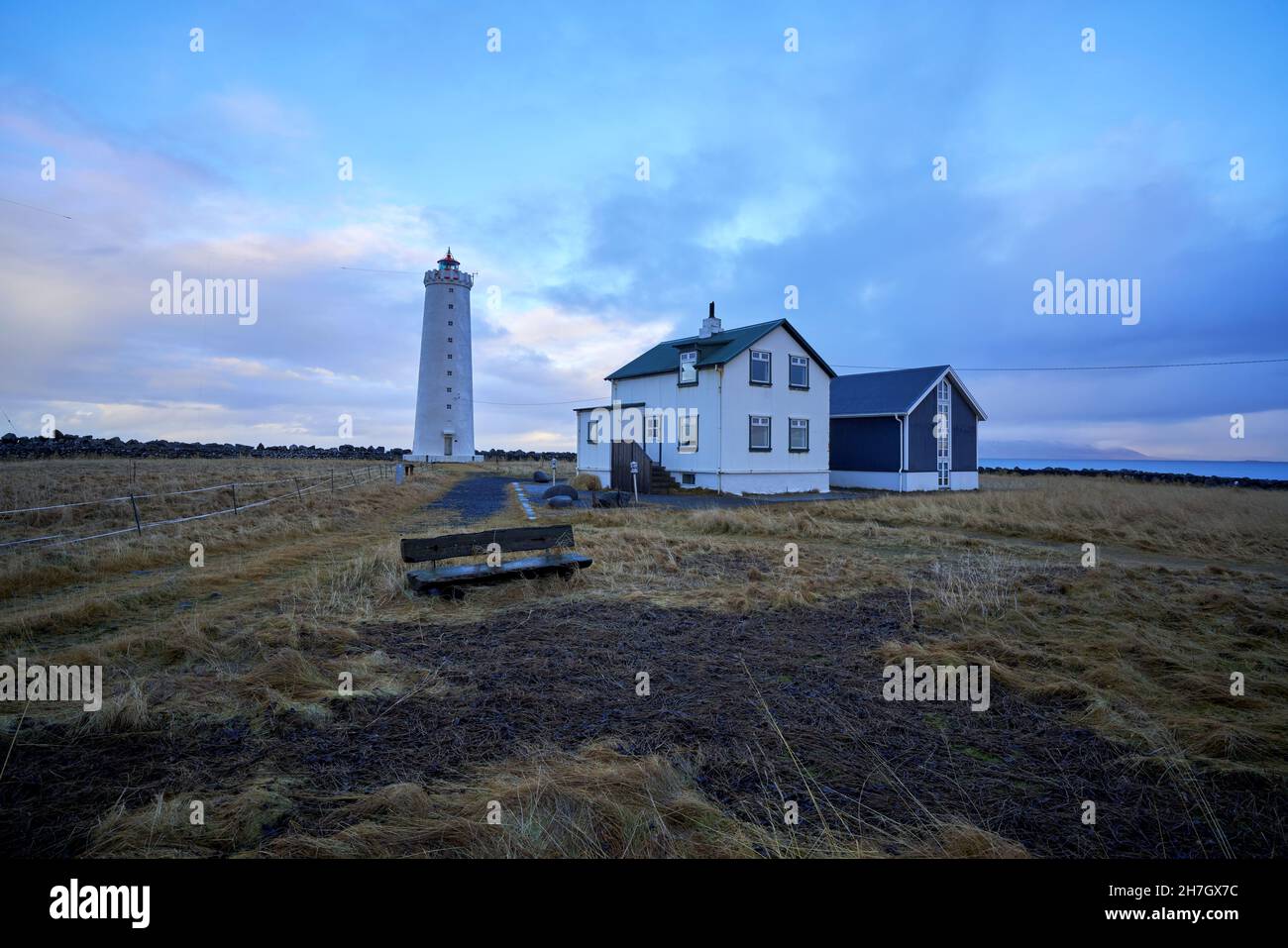 Grótta Island Lighthouse in Reykjavik, Iceland Stock Photo - Alamy
