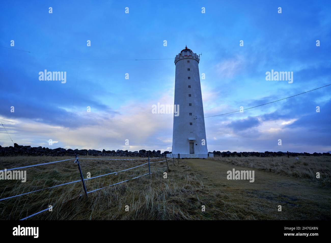 Grótta Island Lighthouse in Reykjavik, Iceland Stock Photo - Alamy