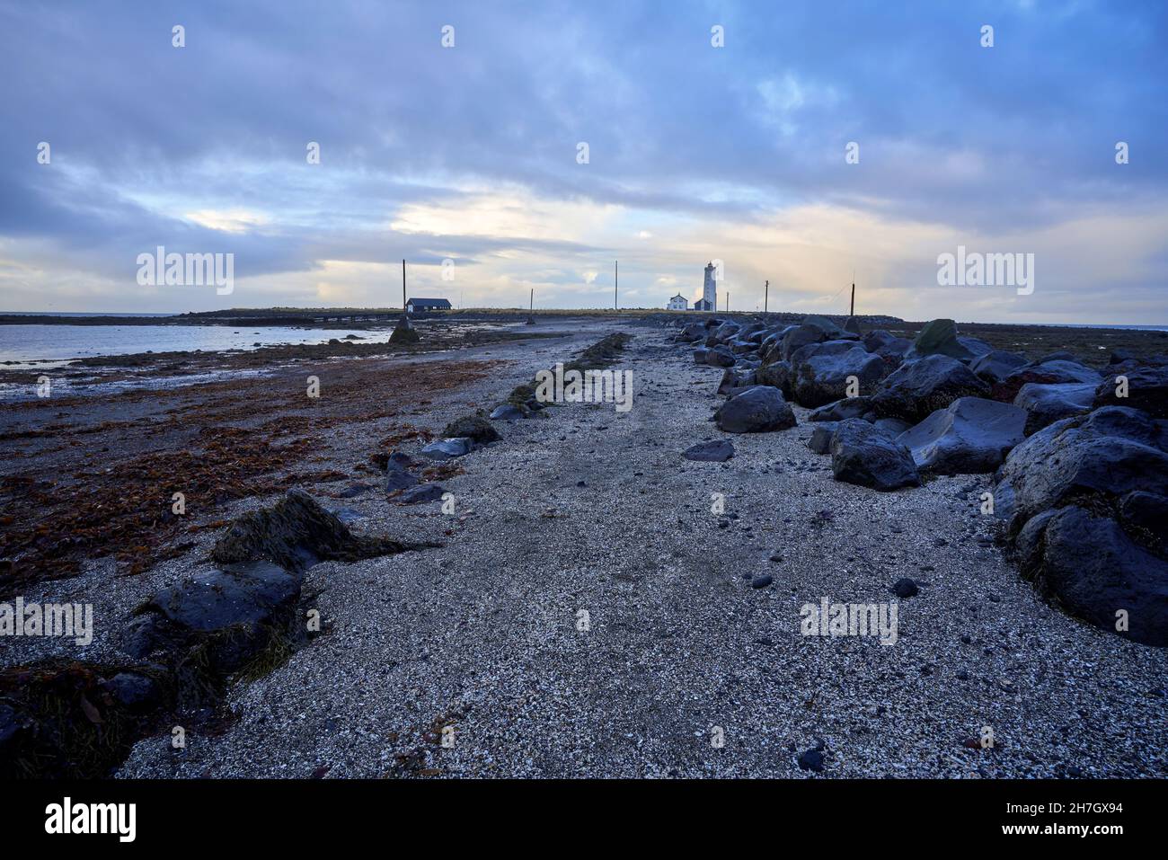 Grótta Island Lighthouse in Reykjavik, Iceland Stock Photo - Alamy