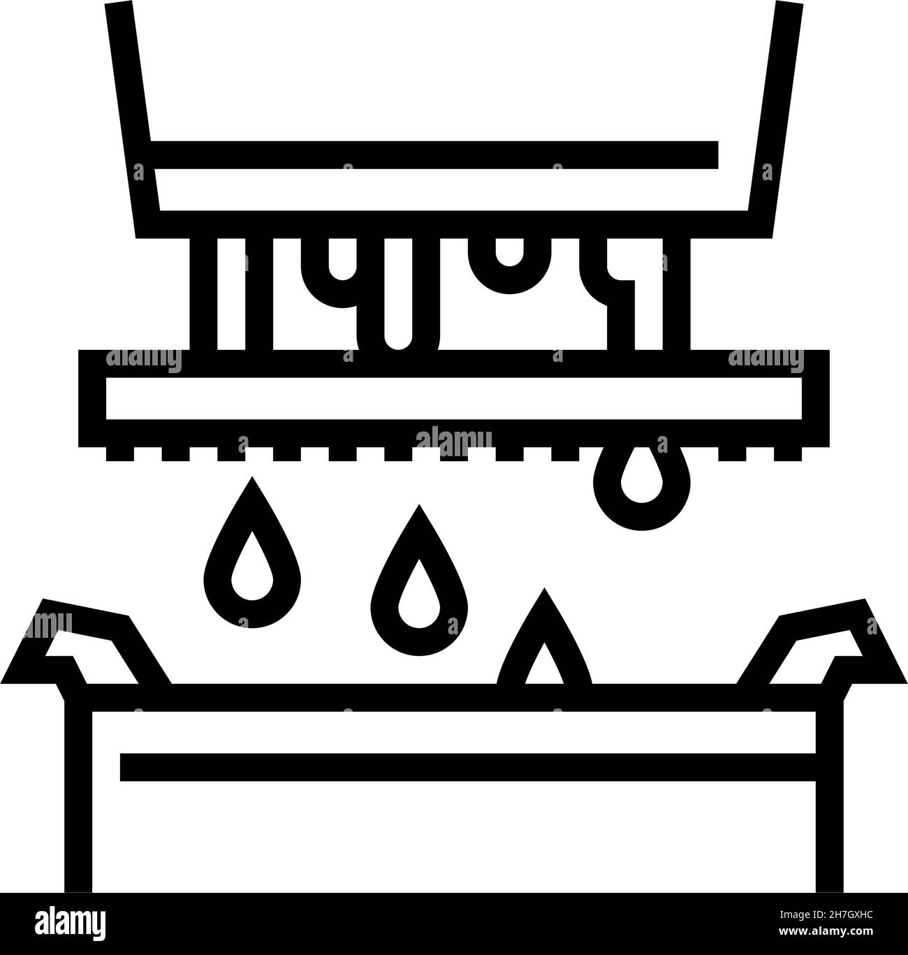filtration maple syrup line icon vector illustration Stock Vector Image ...