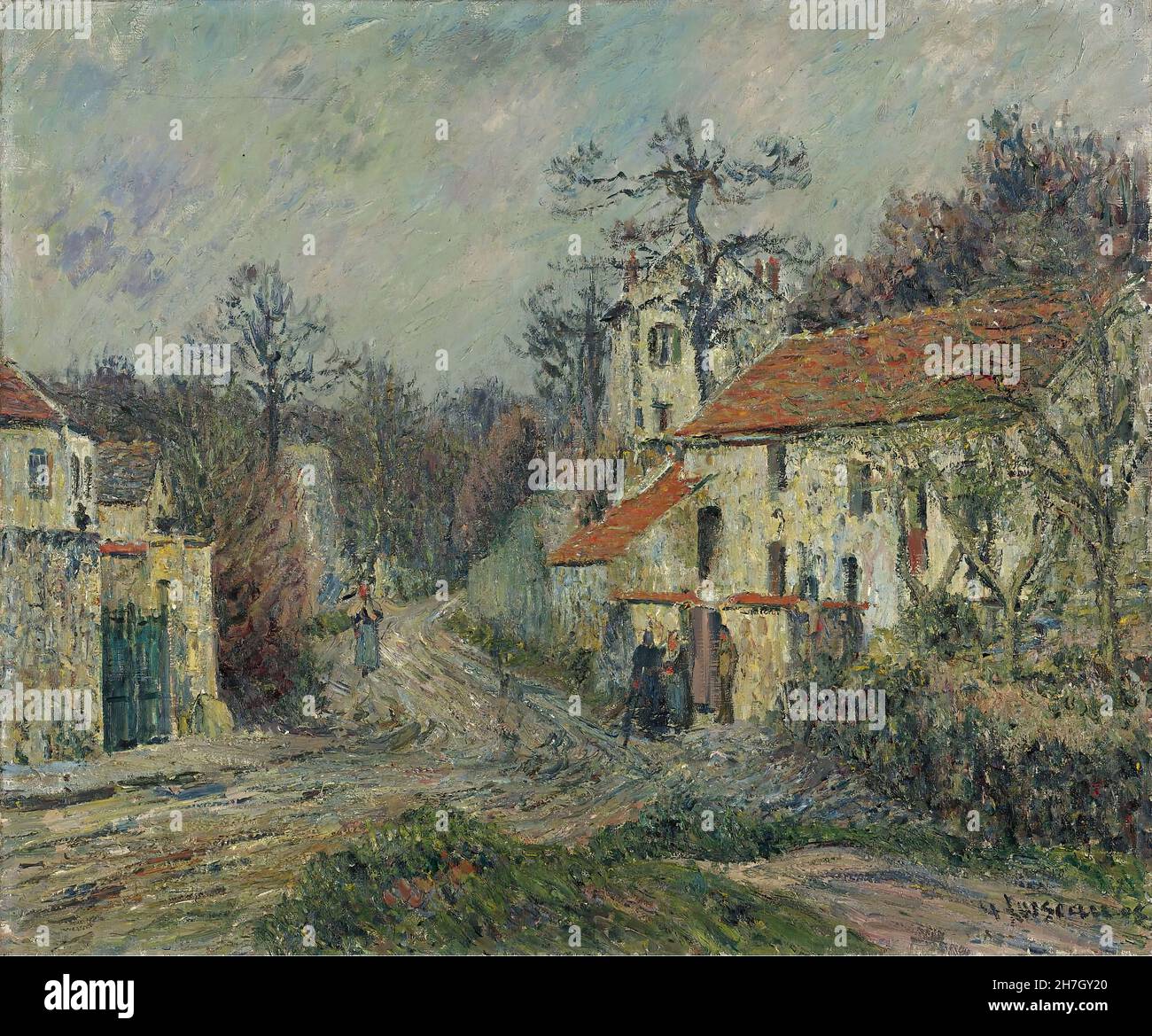 Gustave Loiseau - Winter Landscape at Chaponval - 1908 Stock Photo - Alamy