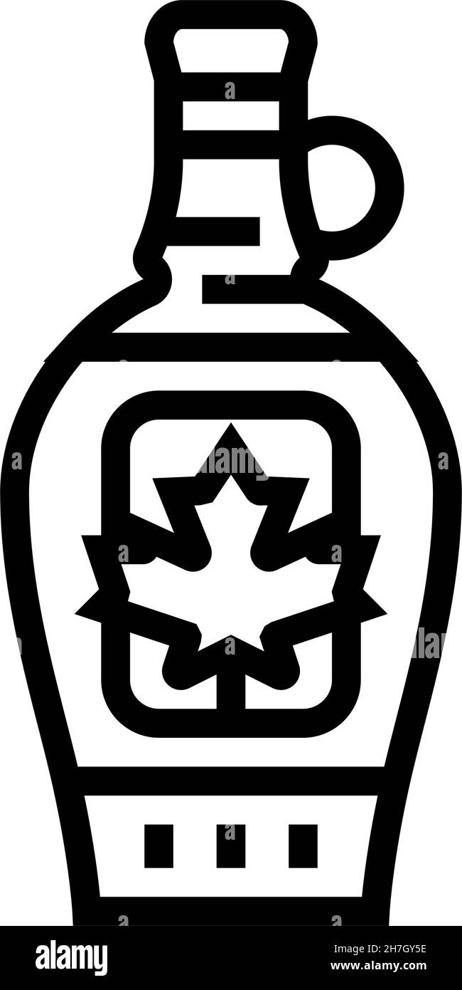 maple syrup package line icon vector illustration Stock Vector Image ...