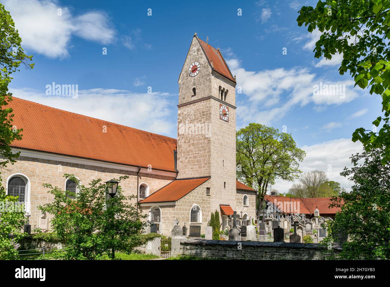 The Roman Catholic parish church of St. Magnus in Huglfing, Bavaria ...