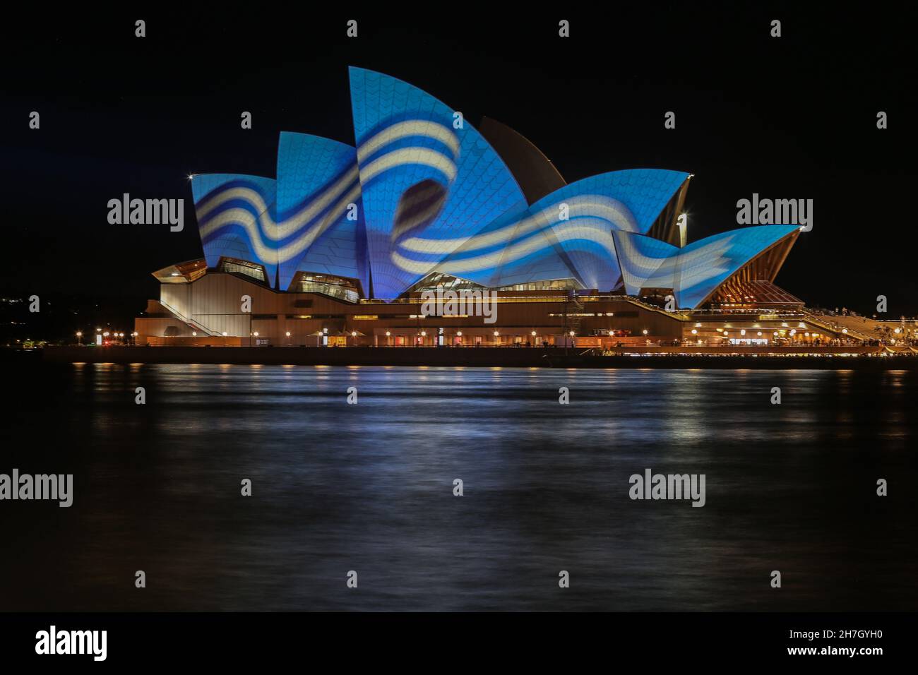 Greek flag on Sydney Opera House Stock Photo - Alamy