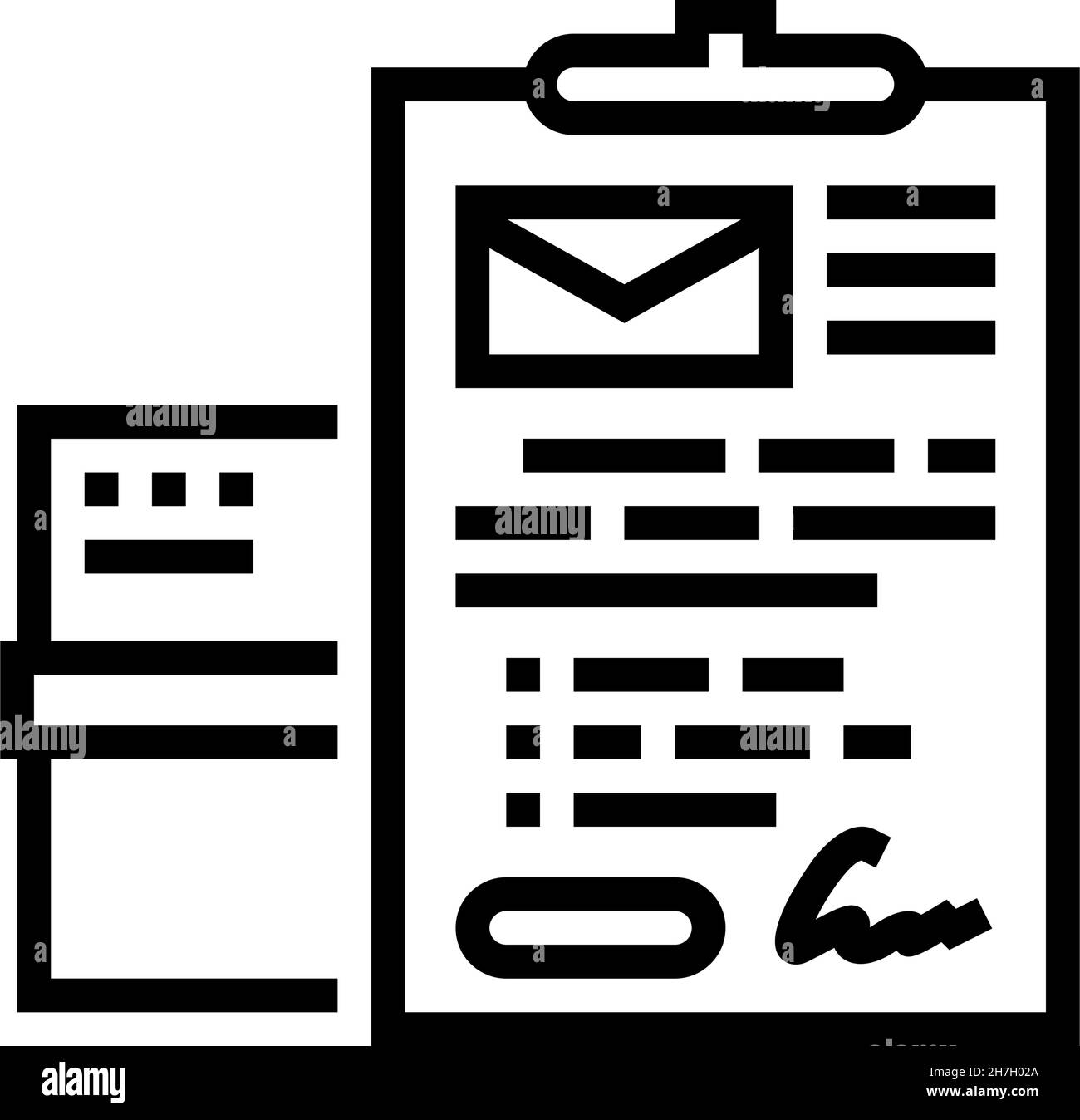 Send parcel letter line Stock Vector Images - Alamy