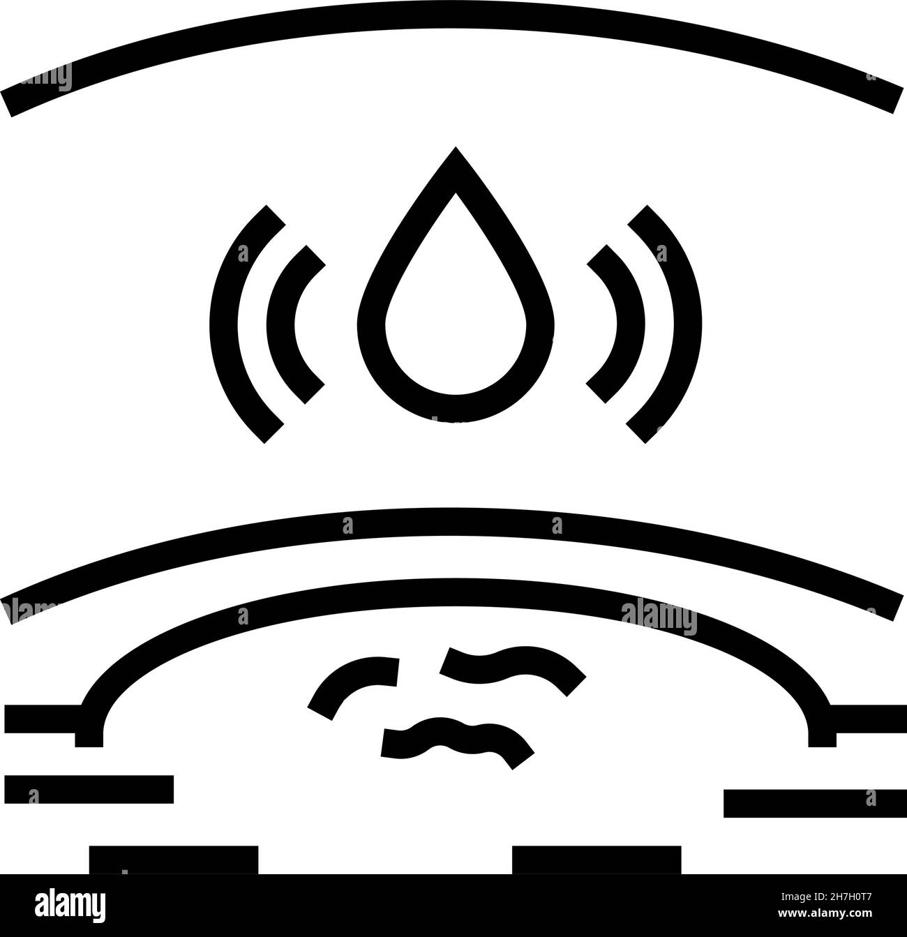 swelling health medical problem line icon vector illustration Stock ...