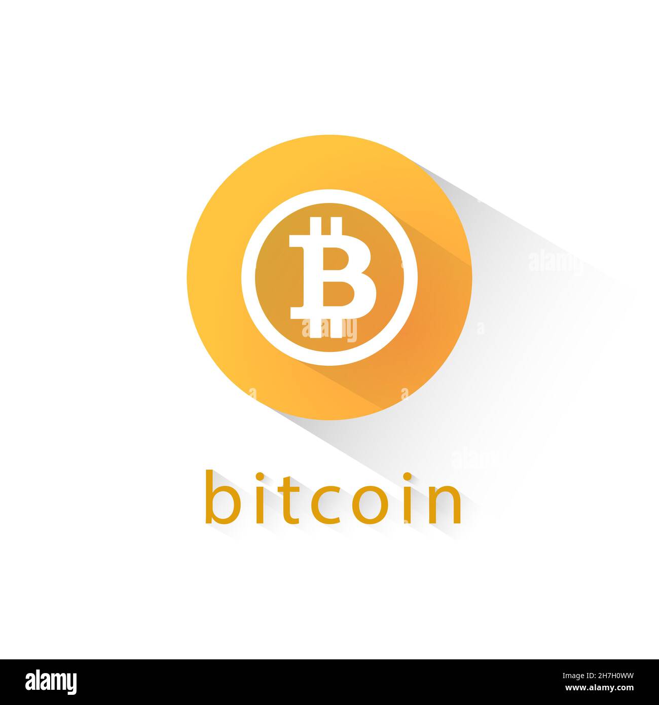 Bitcoin Crypto Currency Orange Circle Icon Stock Vector Image & Art - Alamy