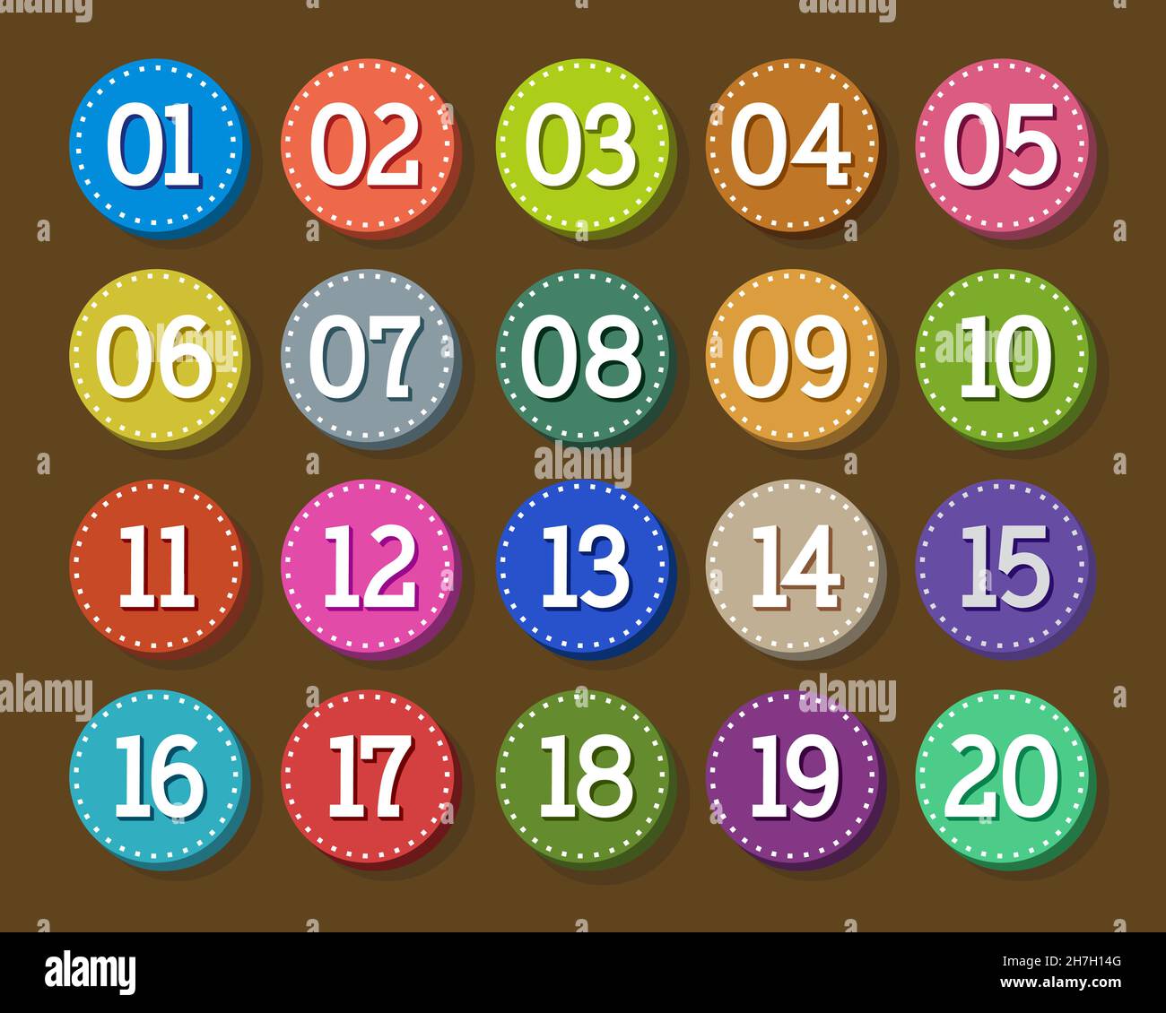 Set numbers from twenty hi-res stock photography and images - Alamy