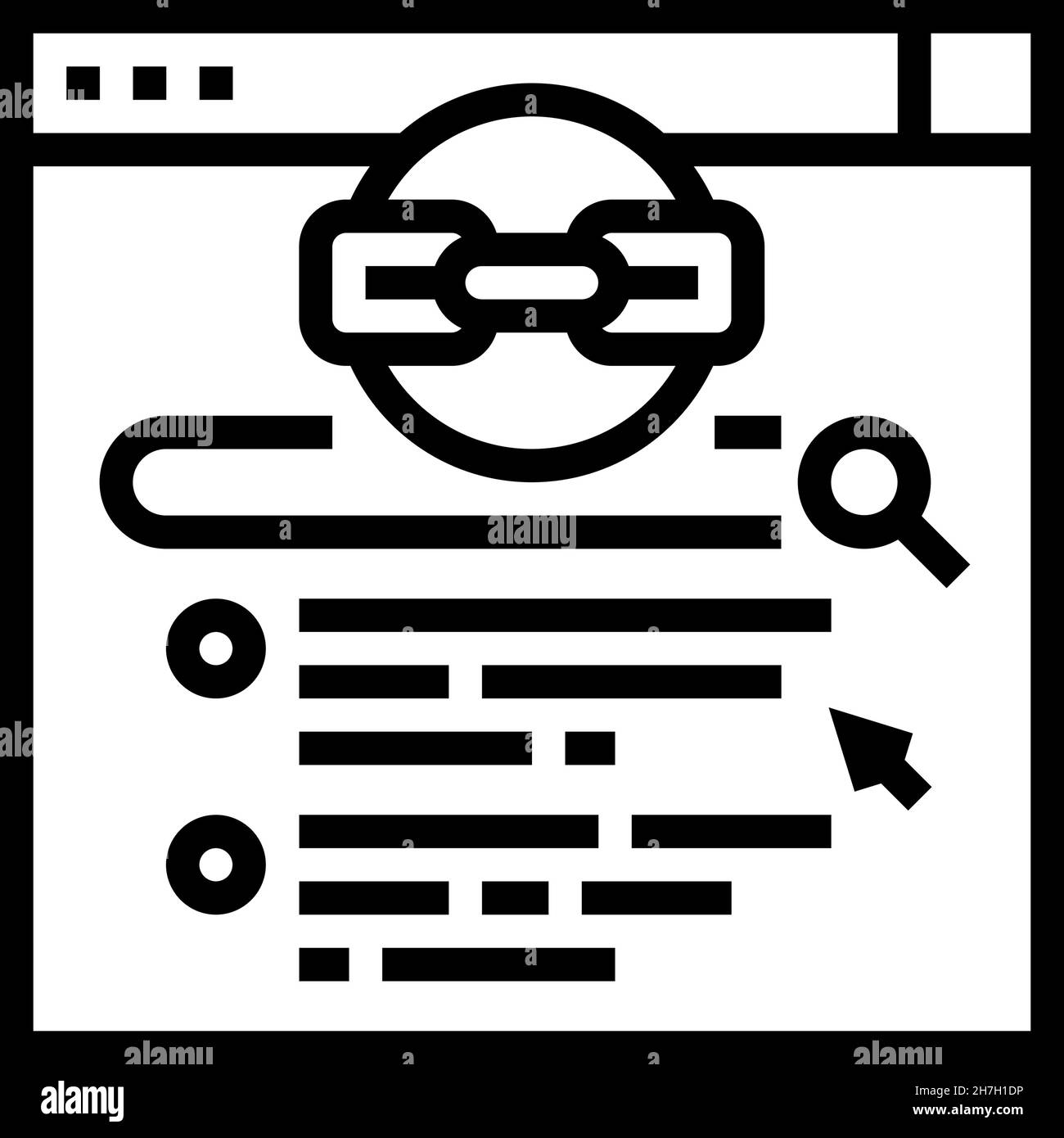 authoritative link line icon vector illustration Stock Vector Image ...