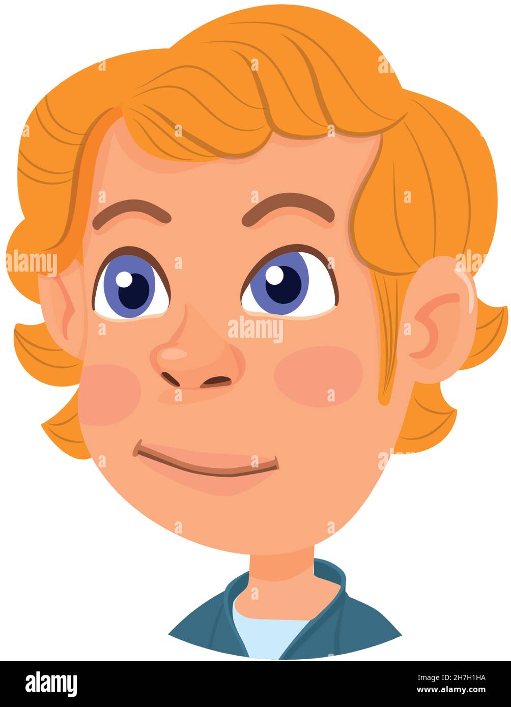 Kid head portrait. Smiling cartoon boy, Child avatar Stock Vector Image ...