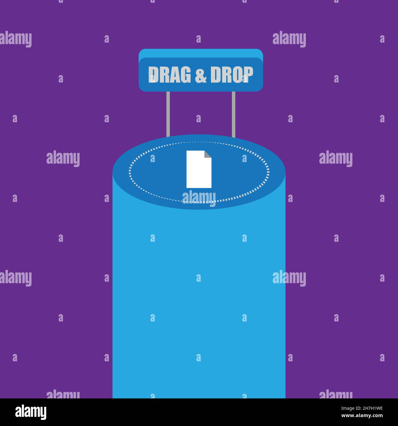 Drag and drop concept background. Upload symbol. Logo design element ...