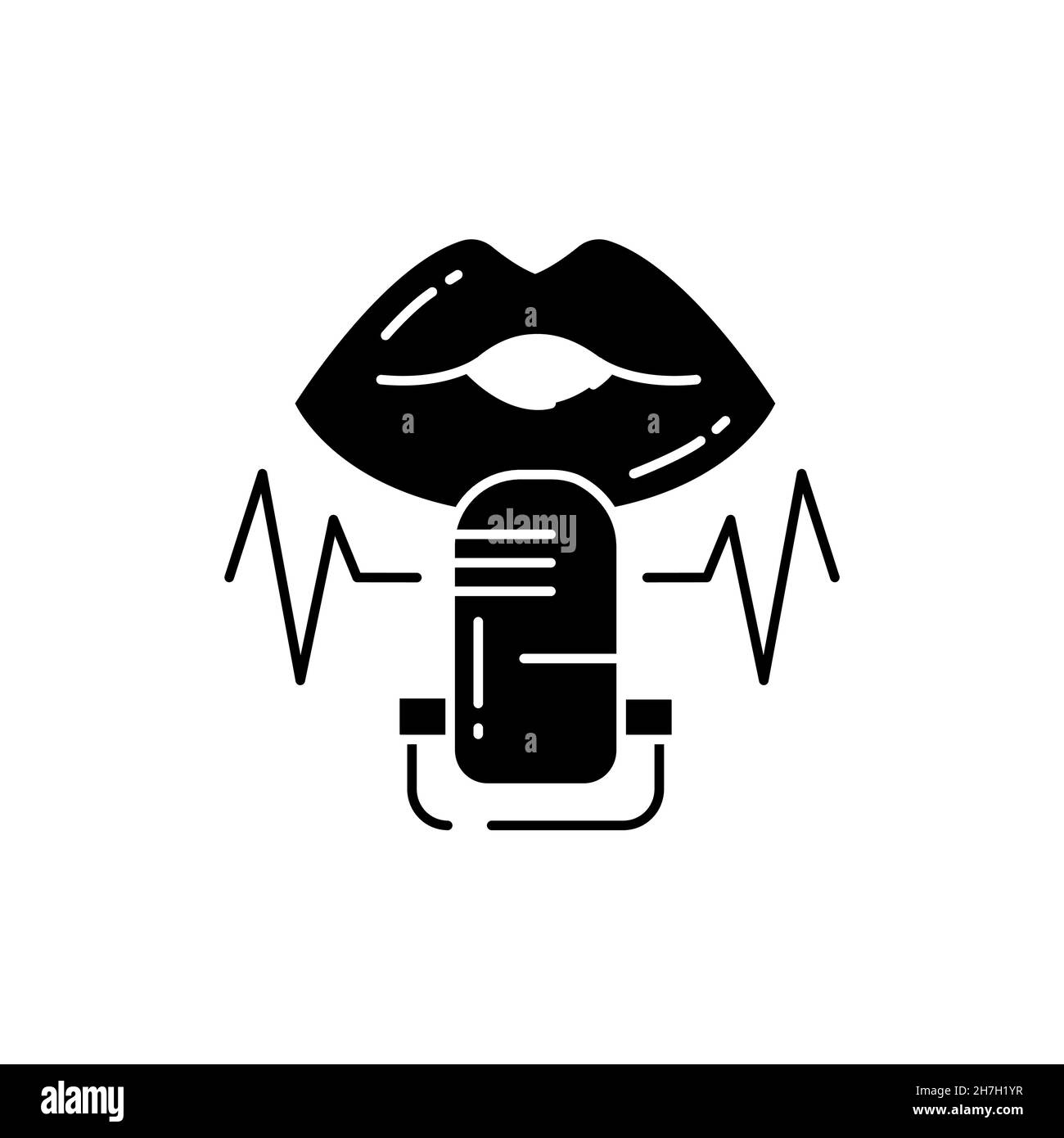 Sound recording color line icon. Asmr. Autonomous sensory meridian ...