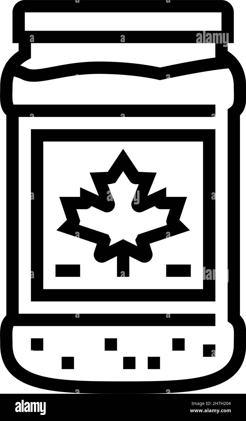 maple sugar bottle line icon vector illustration Stock Vector Image ...