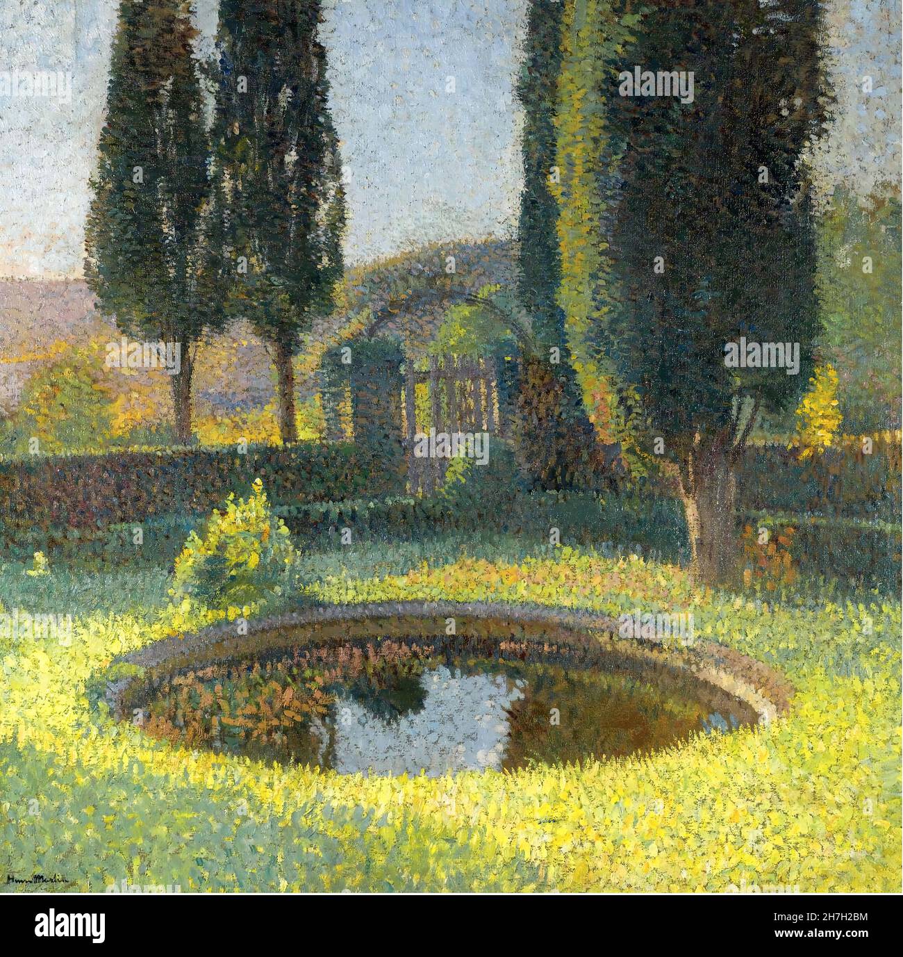 Henri Martin - The Pool in the South -East from the Parc of Marquyarol ...