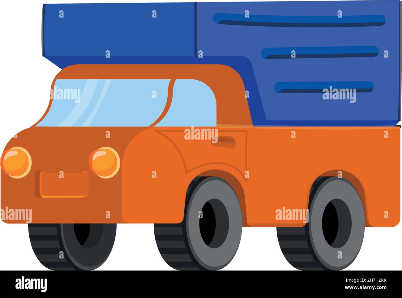 Cartoon truck icon. Lorry van. Plastic toy car Stock Vector Image & Art ...