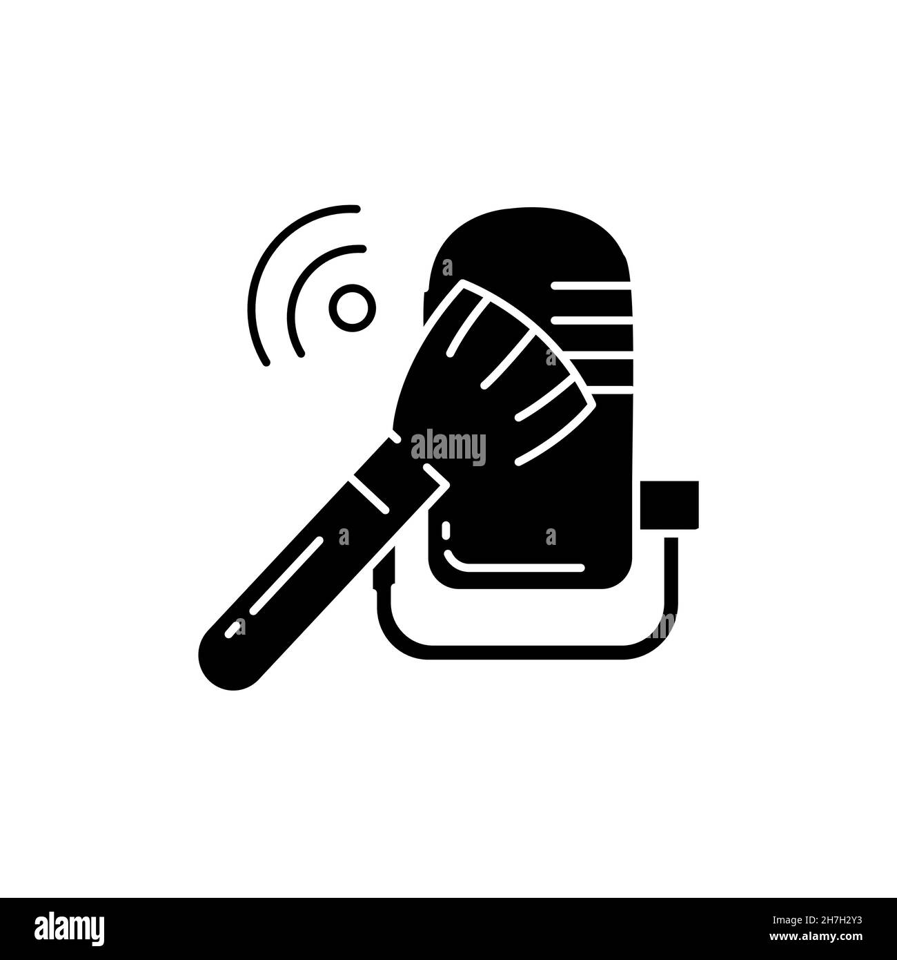 Sound recording with rustling color line icon. Asmr. Autonomous sensory ...