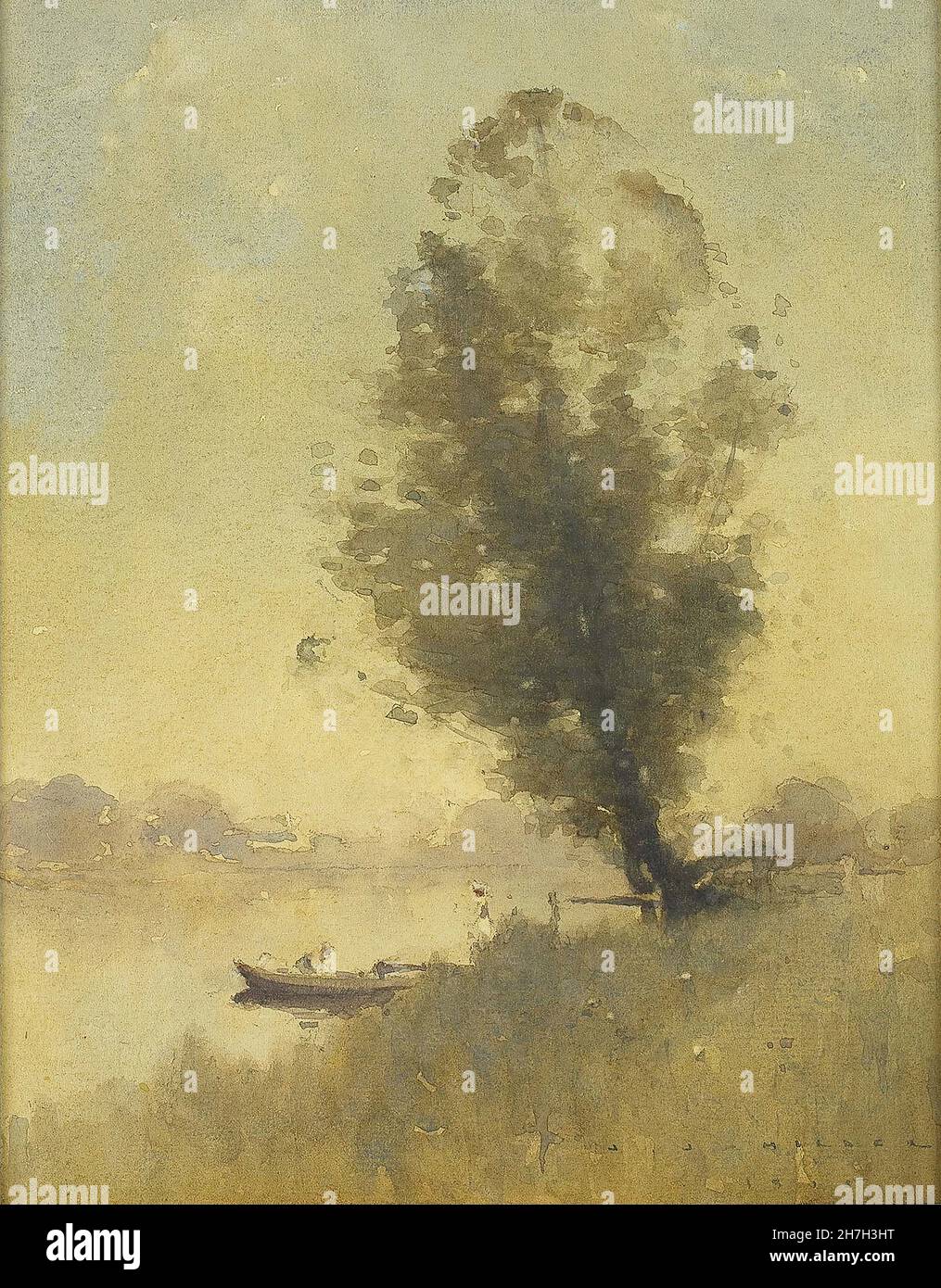 J. J. Hilder - Grey Gold - Dora Creek - 1915 Stock Photo - Alamy