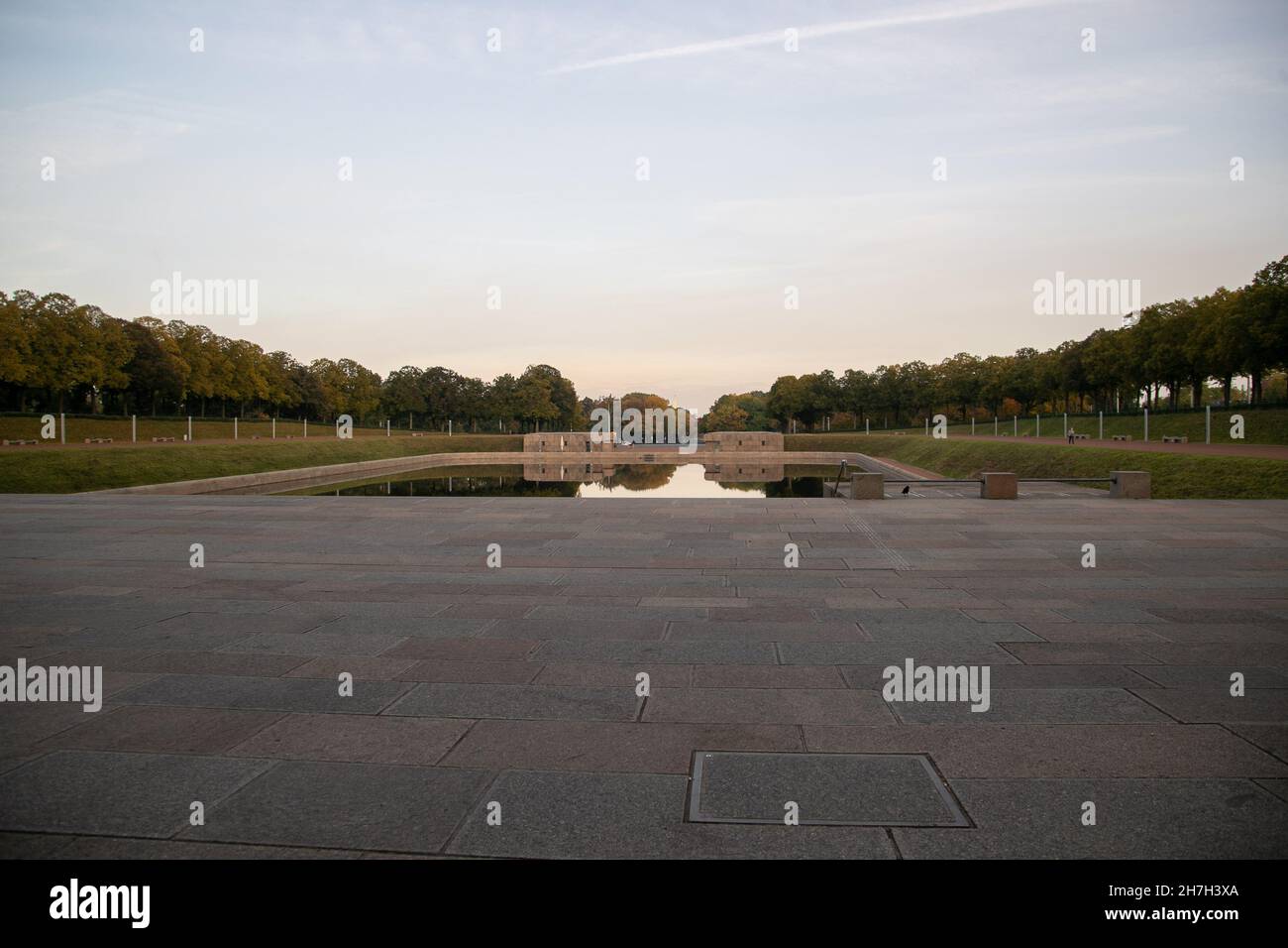 Open space at the monument for the battle of nations in Leipzig ...