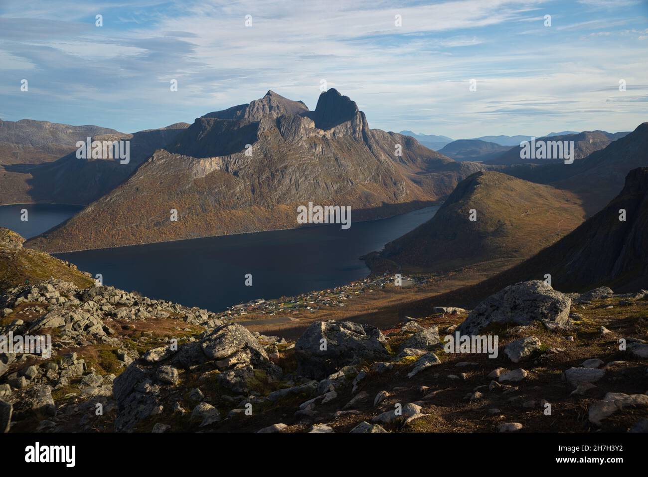 Fjordgård village, Senja island, Troms, Norway Stock Photo - Alamy