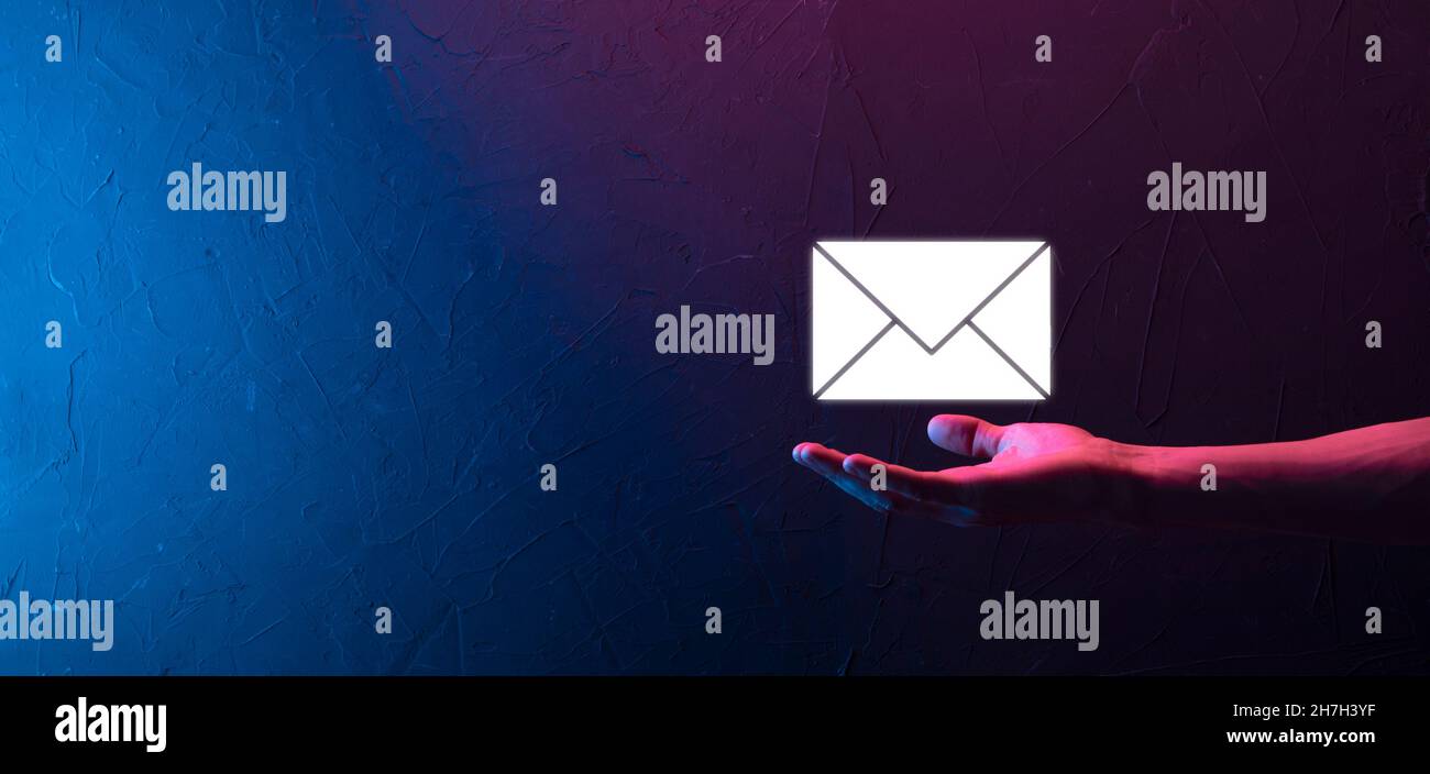 Email and user icon,sign,symbol marketing or newsletter concept ...