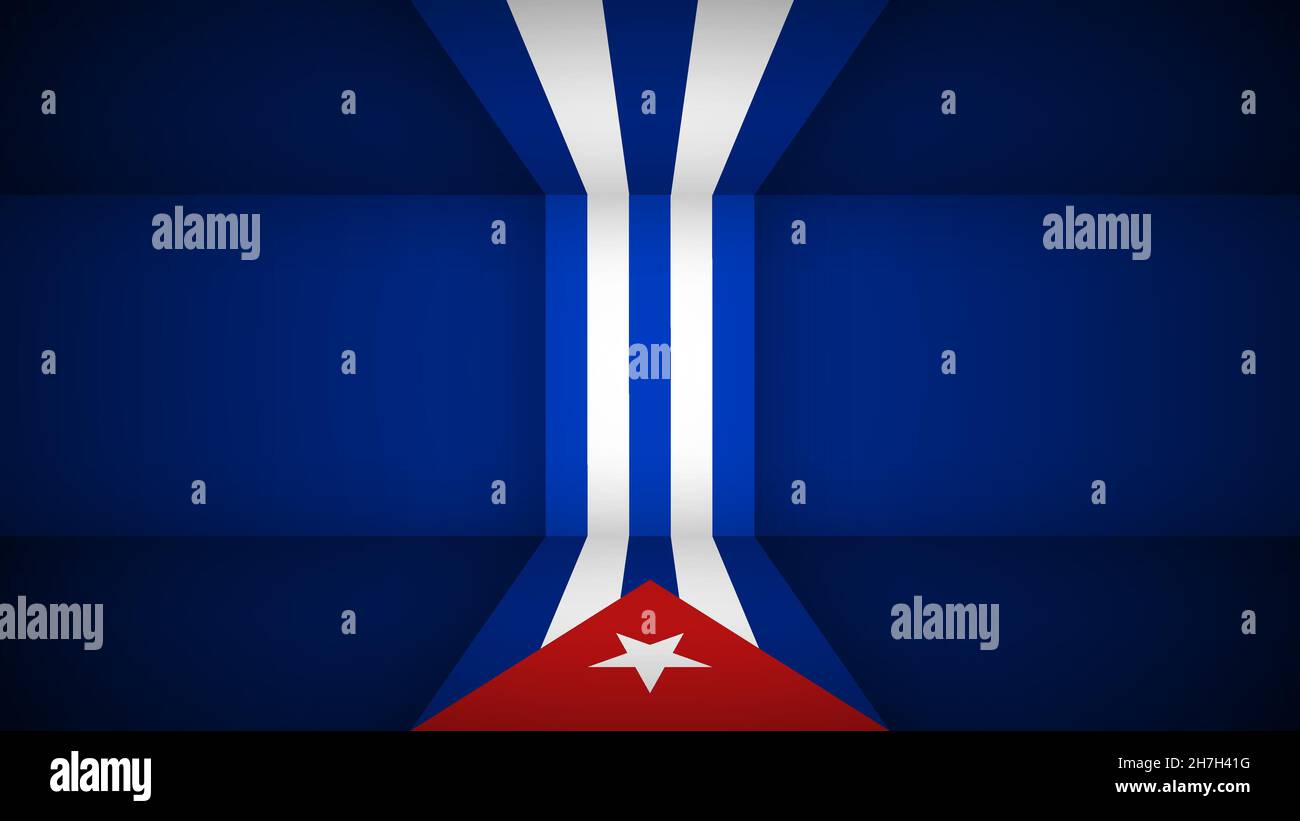 EPS10 Vector Patriotic background with Cuba flag colors. An element of ...