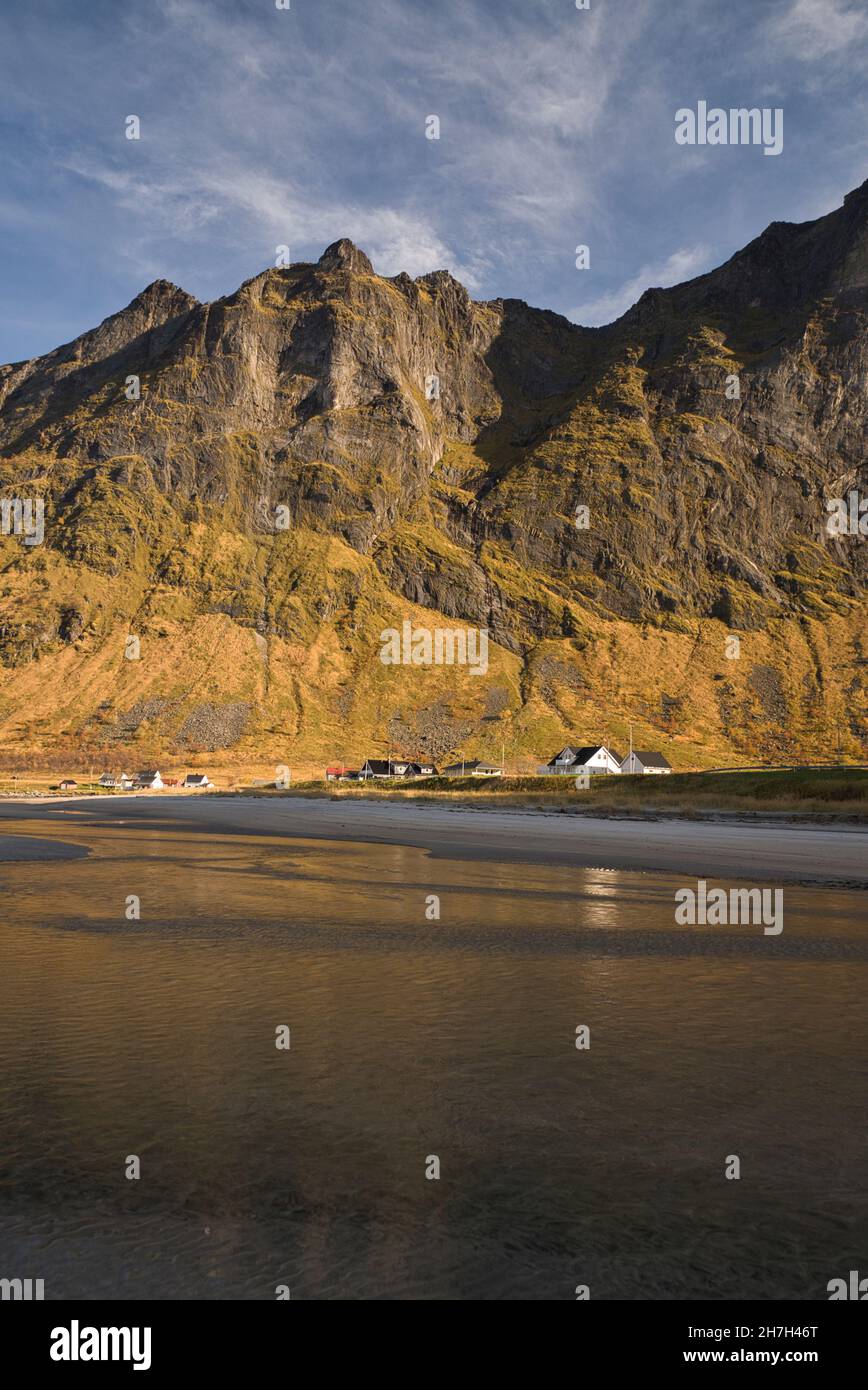 Ersfjord village, Senja island, Troms, Norway Stock Photo - Alamy