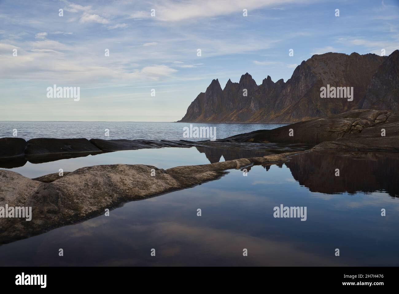 Tungeneset in Senja island, Troms, Norway Stock Photo - Alamy