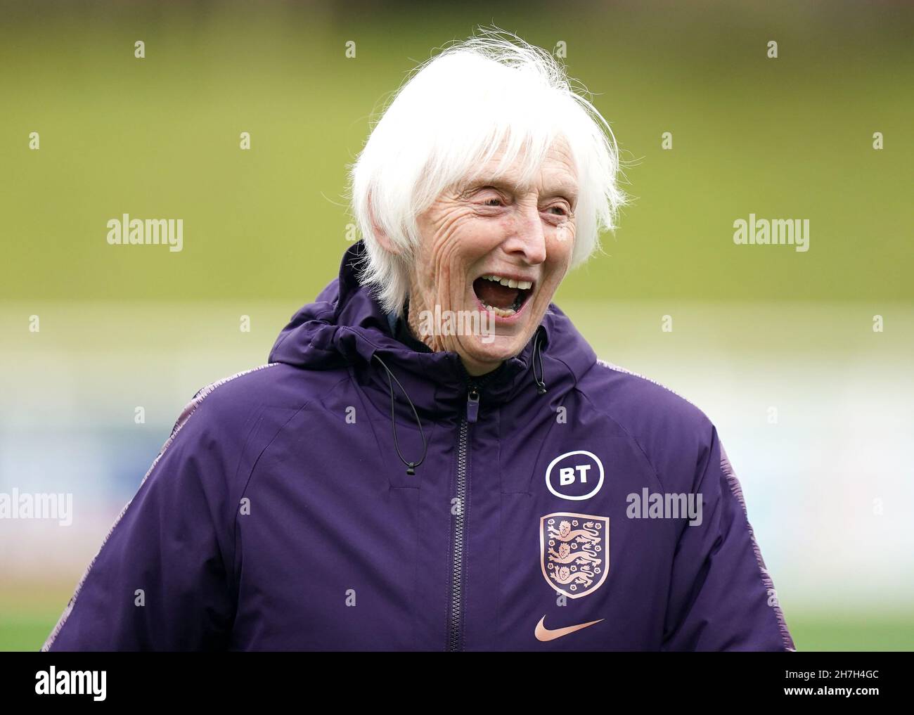 Baroness Sue Campbell during a training session at St George's Park ...