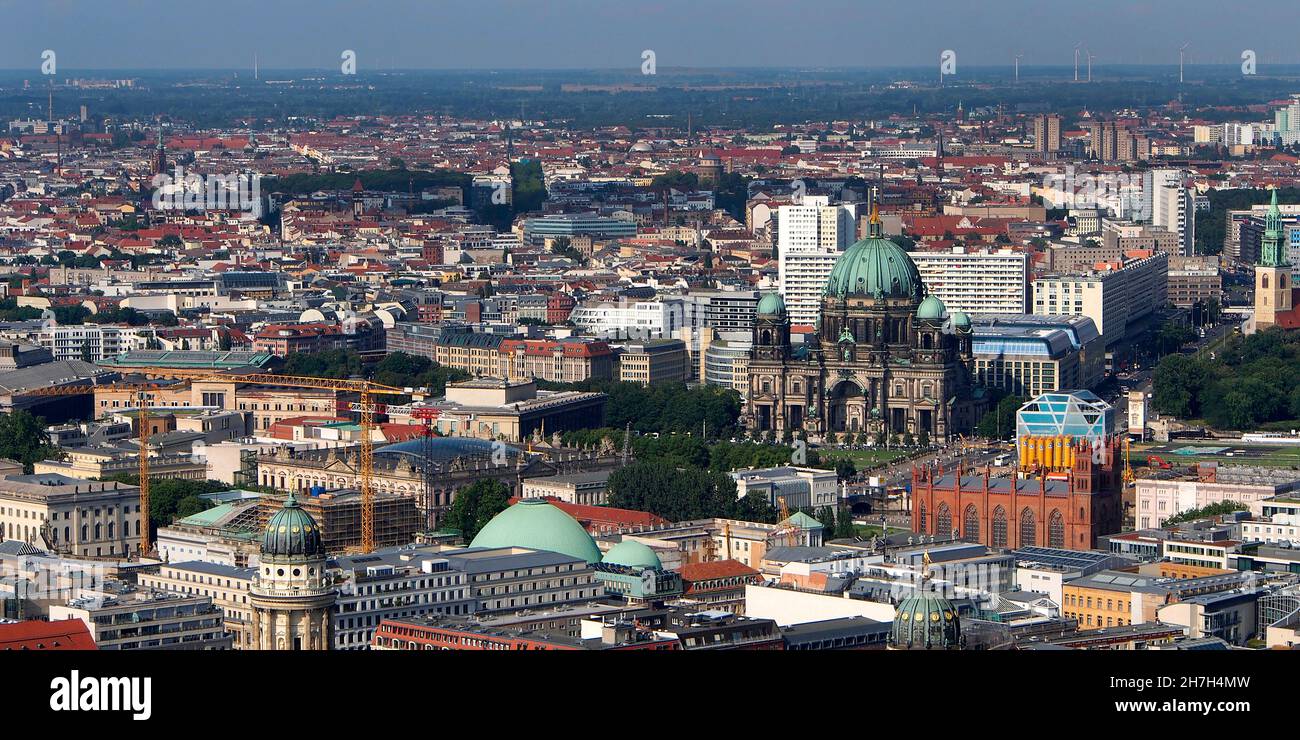 Aerial Panoramic View, Cityscape, Berlin, Germany, Europe Stock Photo ...