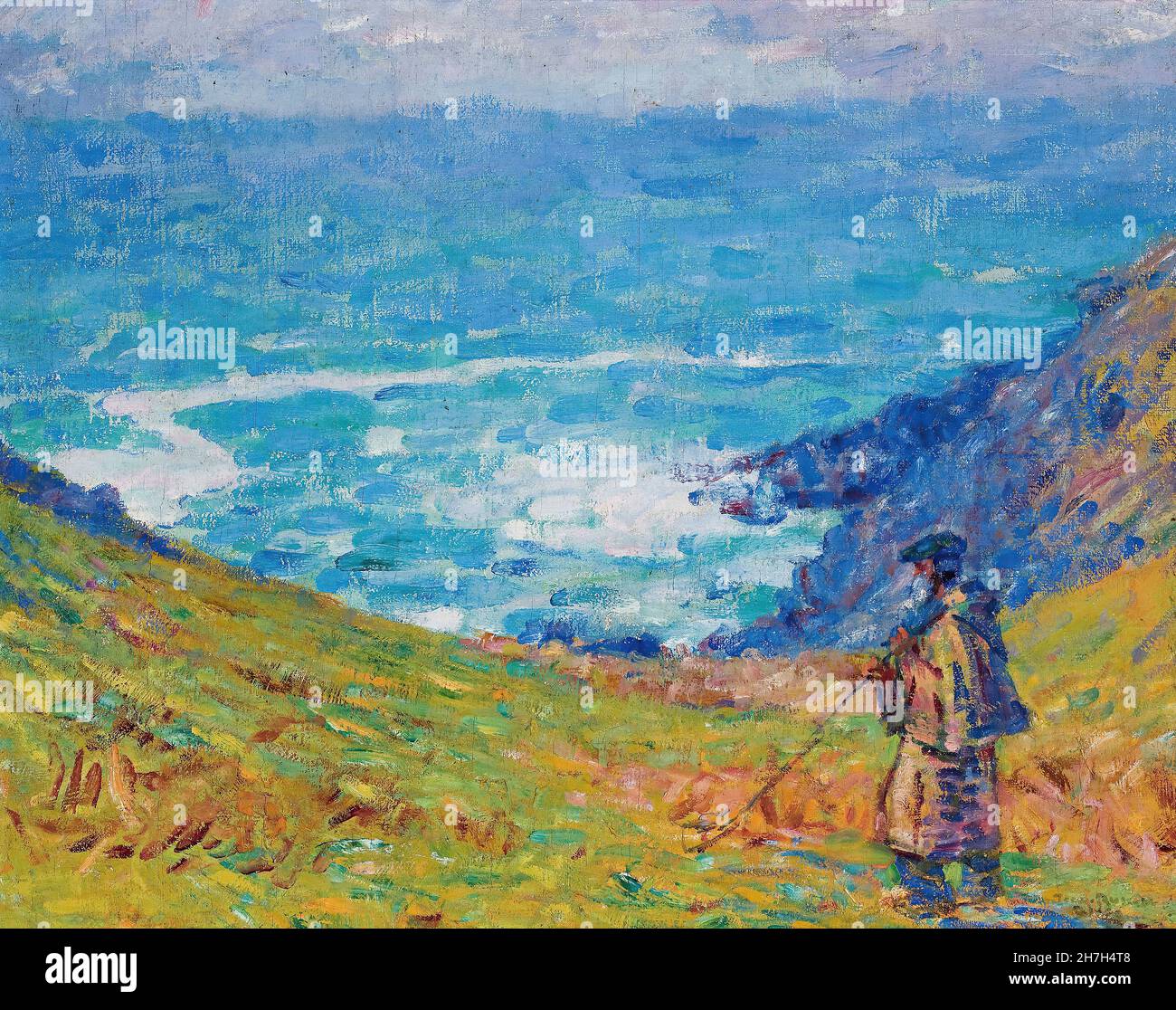 John Peter Russell - Cliffs at Falaise - 1900-04 Stock Photo - Alamy