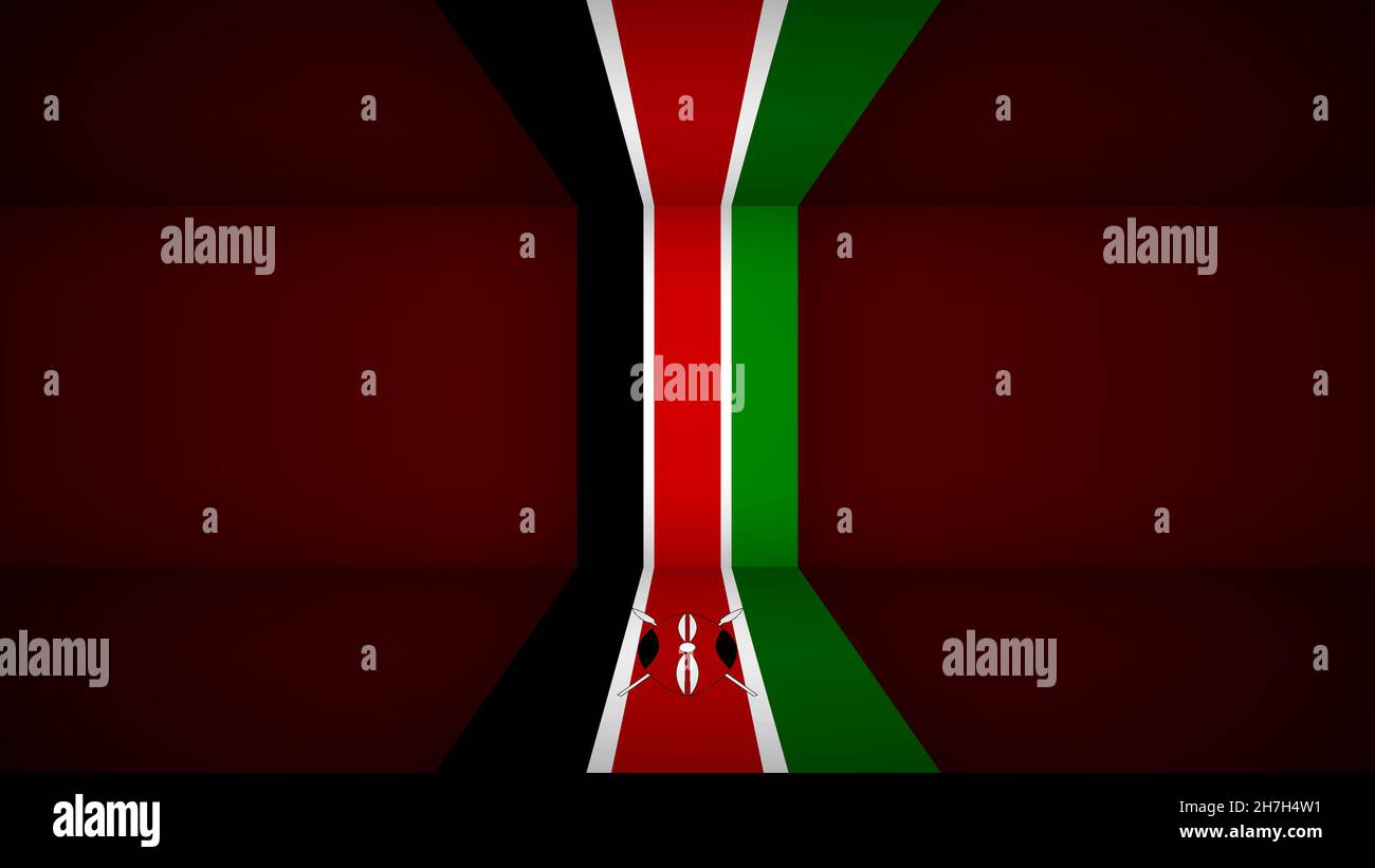 EPS10 Vector Patriotic background with Kenya flag colors. An element of ...