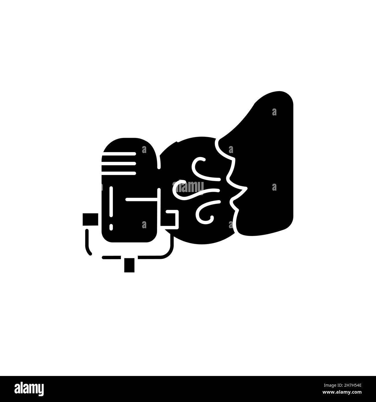 Sound recording color line icon. Asmr. Autonomous sensory meridian ...