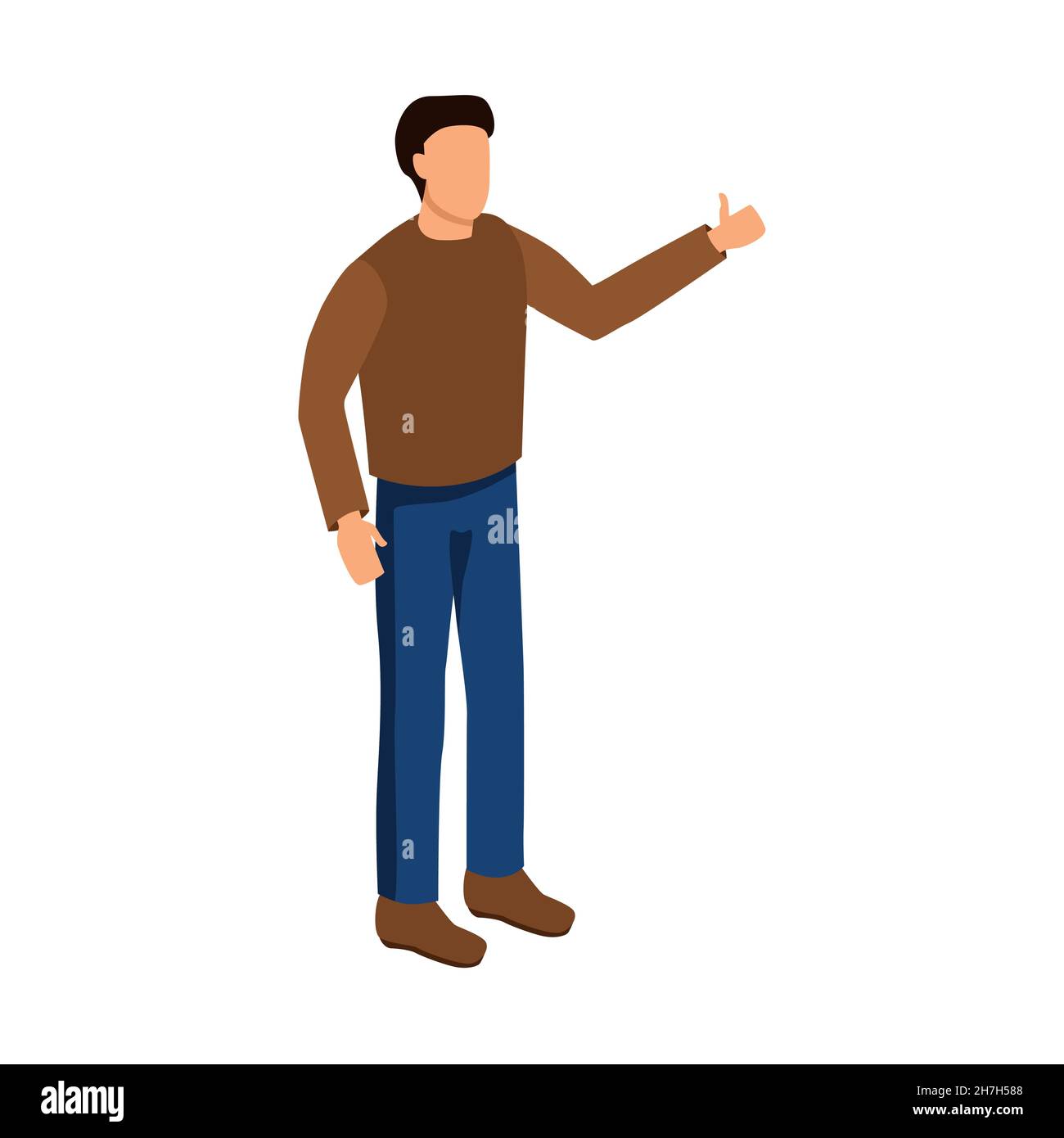 Isolated Graphic Man Illustration. Cut Out Human Object for ...