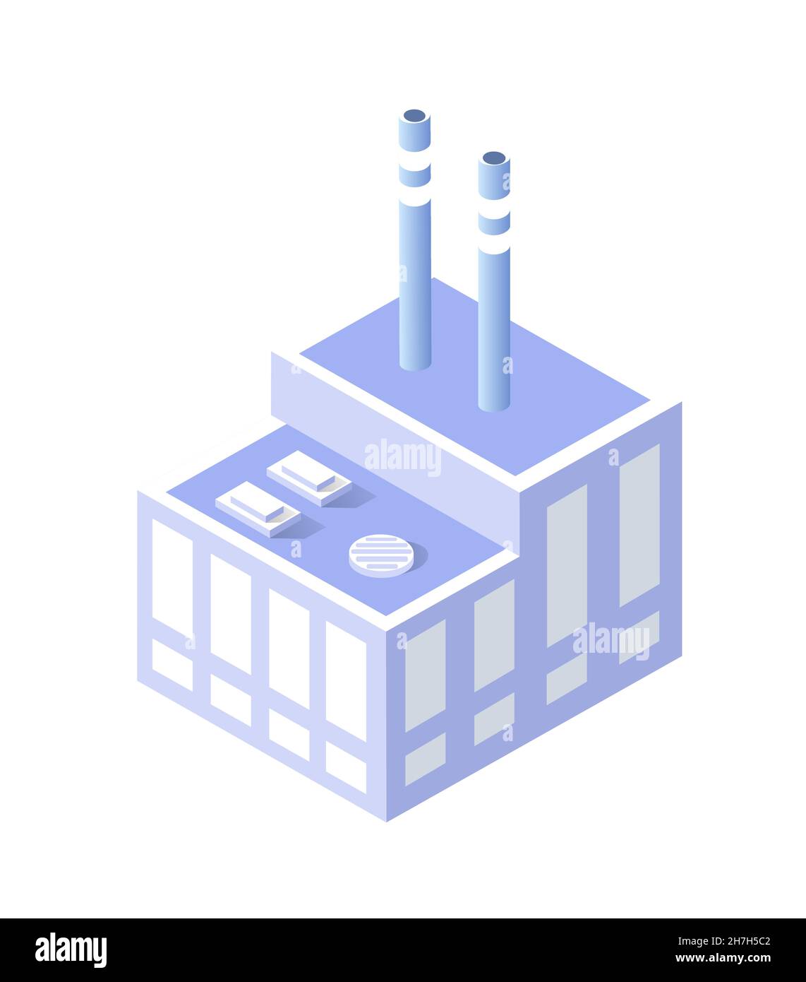 Vector isometric urban architecture single building of the modern Stock ...