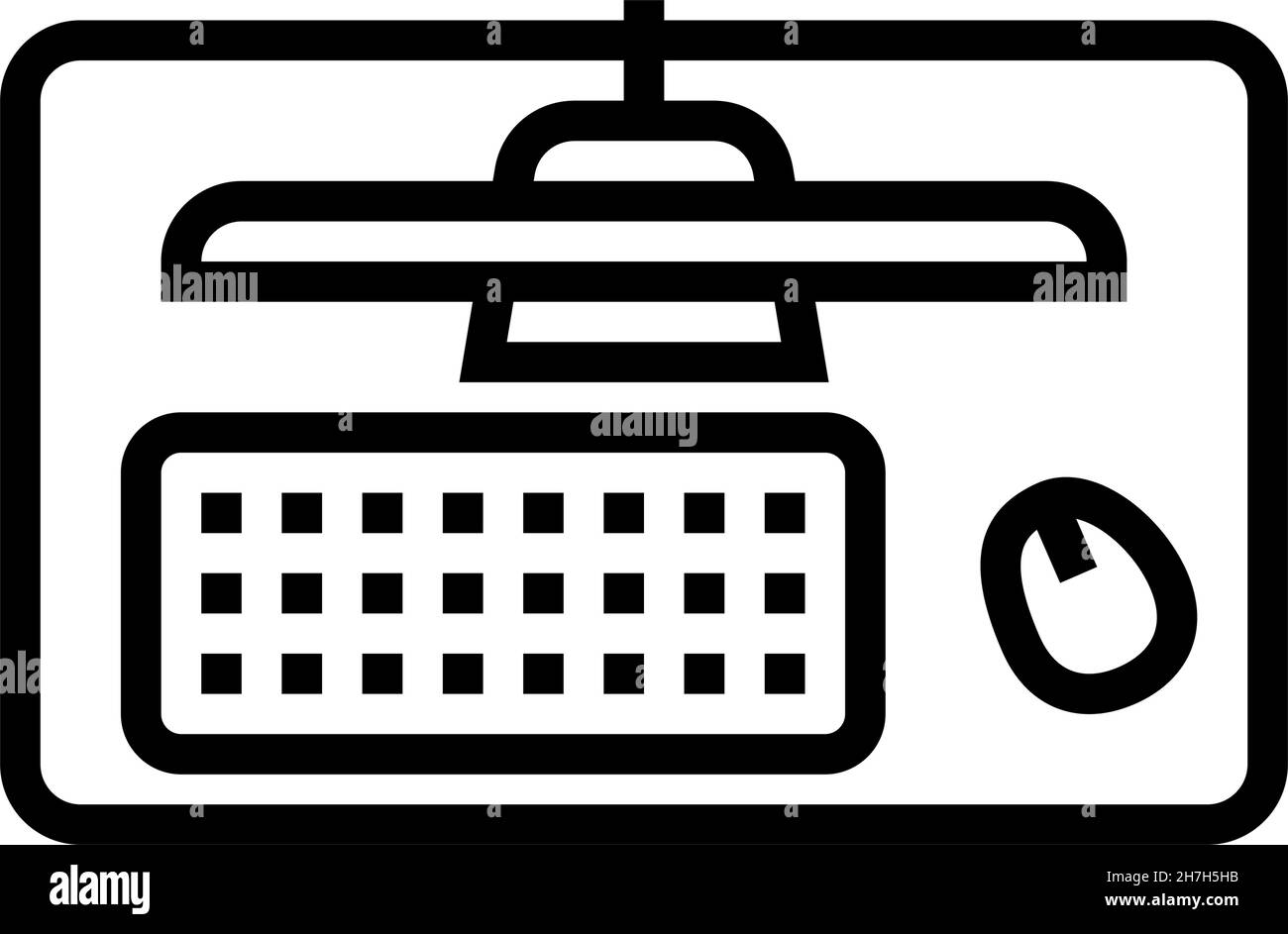 desk mat line icon vector illustration Stock Vector Image & Art - Alamy