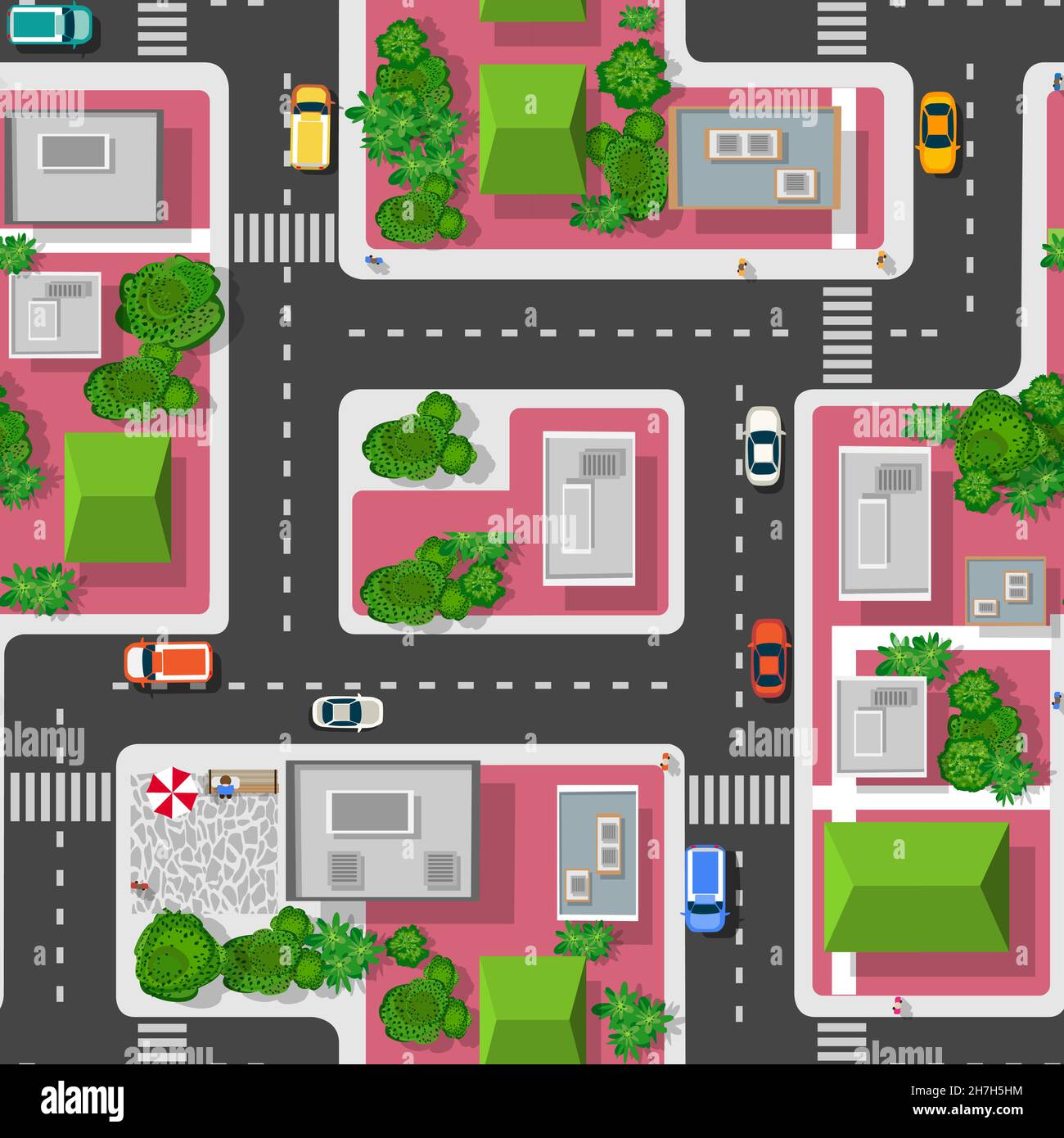 Pedestrians top view Stock Vector Images - Alamy