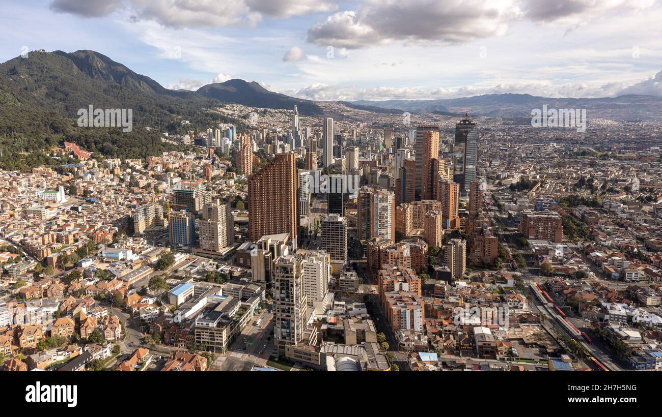 Aerial view of the architecture in Bogota, Colombia Stock Photo - Alamy