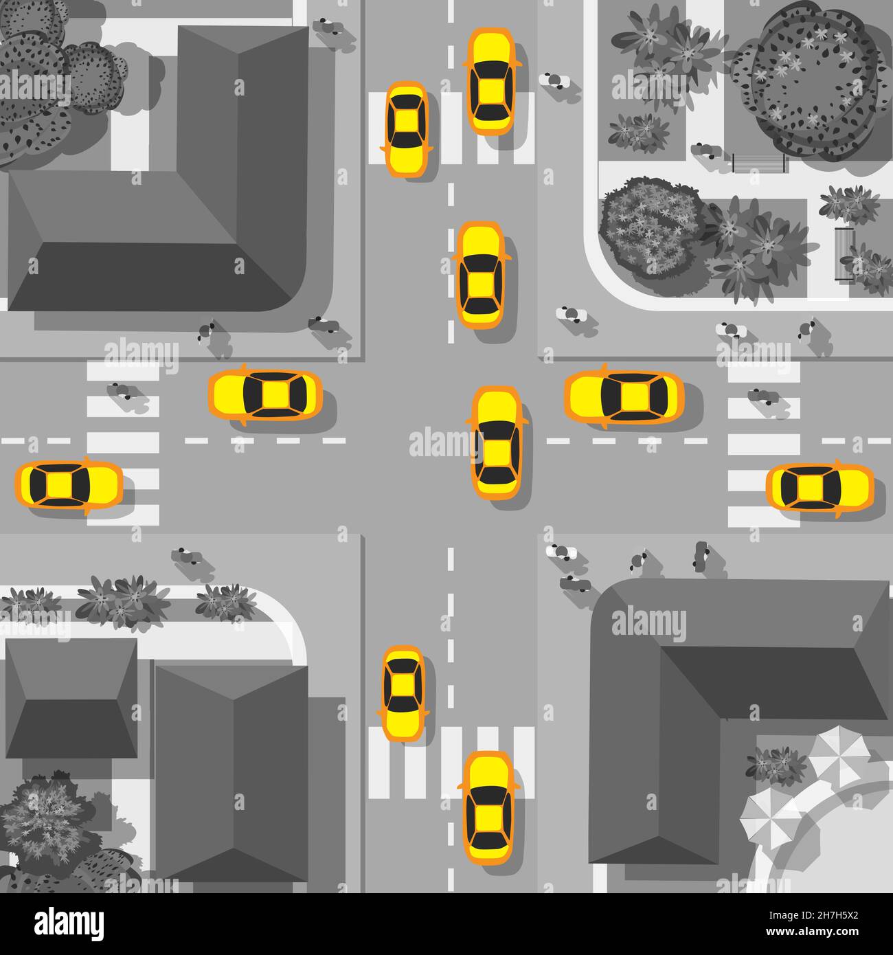 Pedestrians top view Stock Vector Images - Alamy