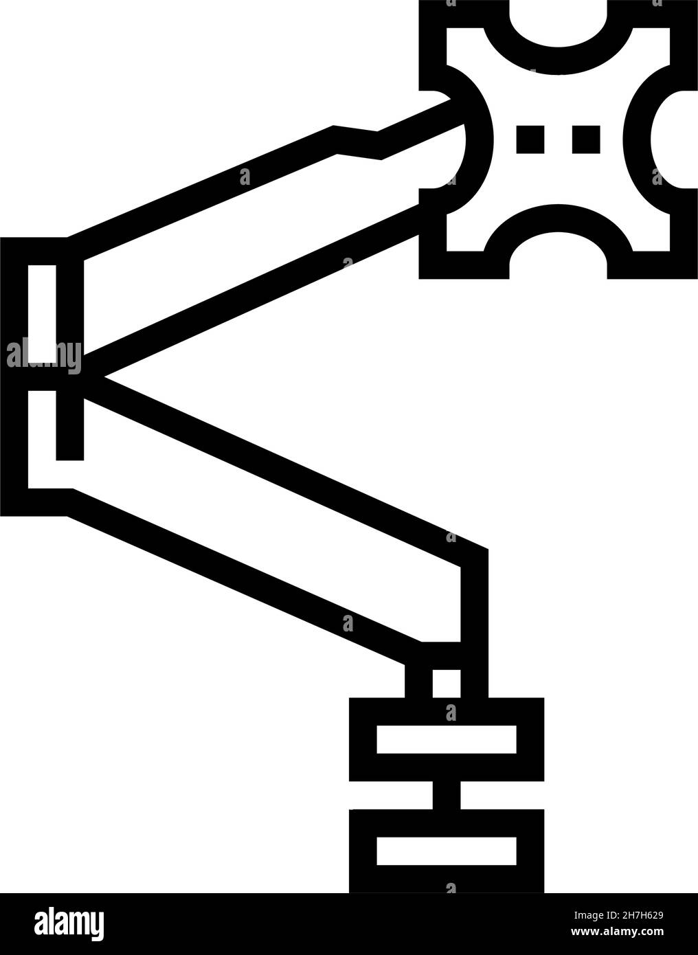 monitor arm line icon vector illustration Stock Vector Image & Art - Alamy