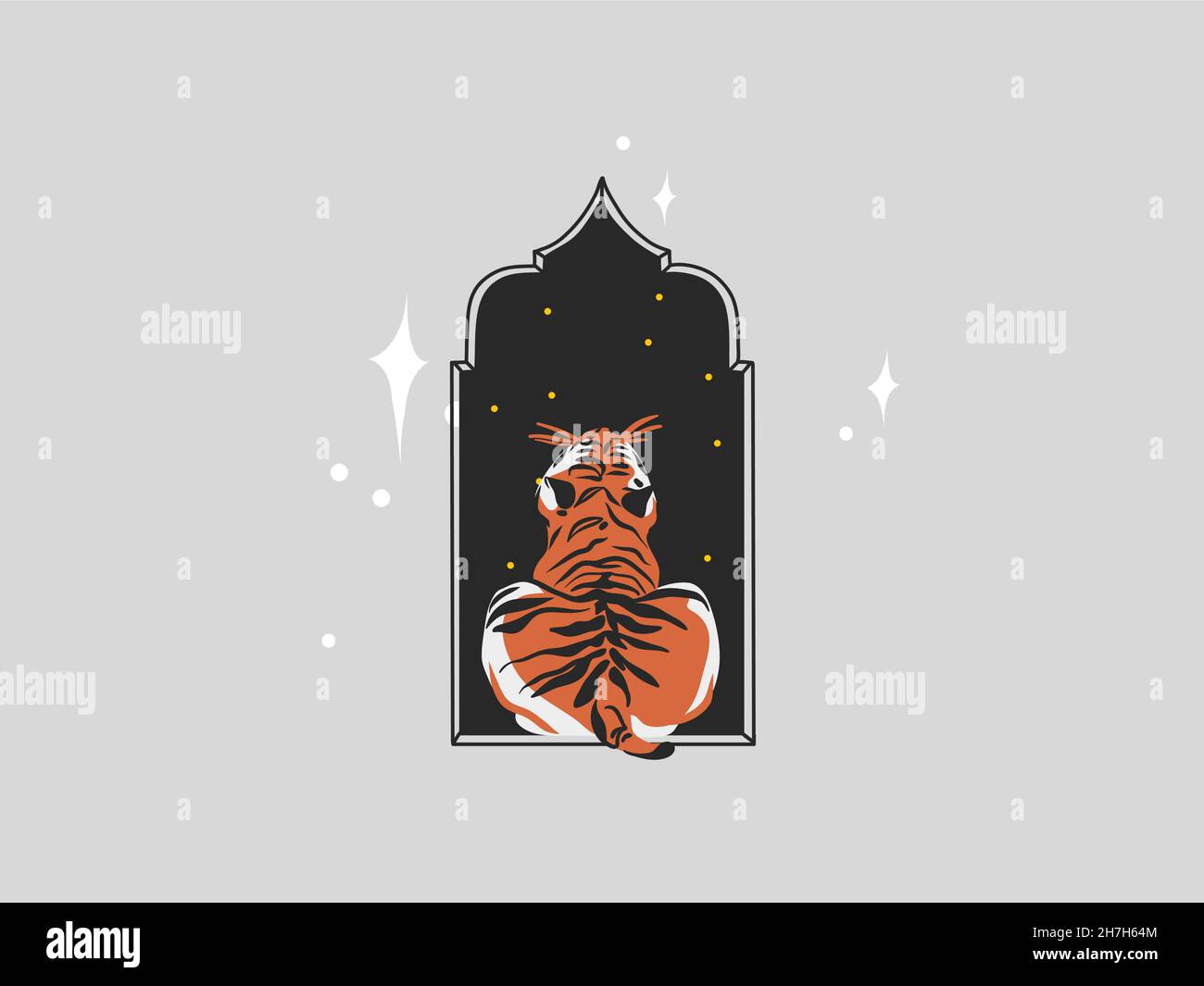 Arabic Calligraphy Tiger