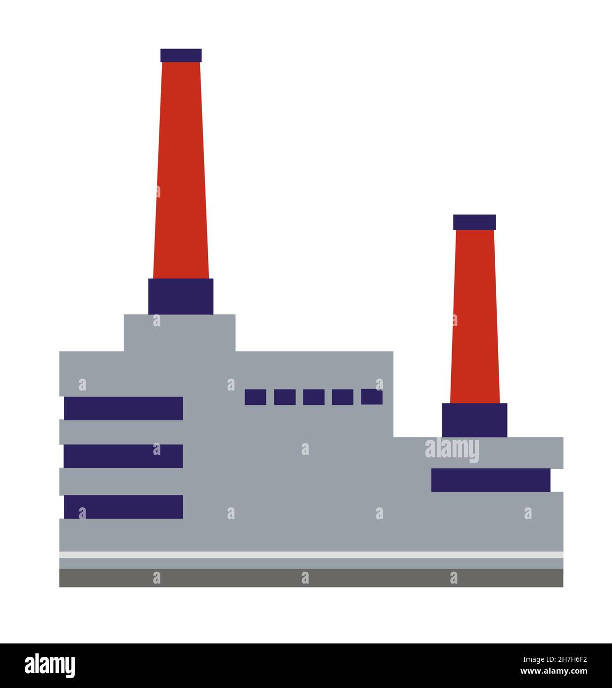 Industry Factory multicolor Vector City silhouette object element retro ...