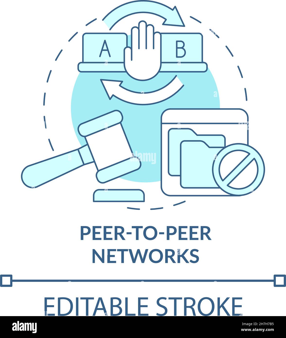 Peer-to-peer networks blue concept icon Stock Vector Image & Art - Alamy