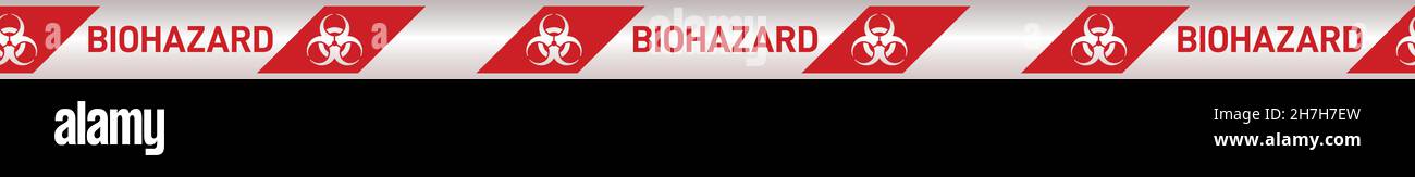 Biohazard tape. Red safety barrier. Warning ribbon Stock Vector Image ...