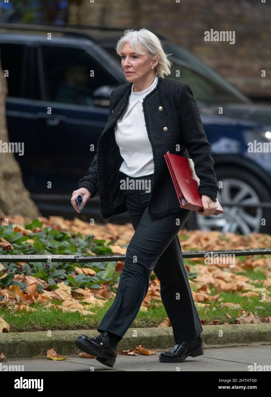 Downing Street, London, UK. 23 November 2021. Nadine Dorries MP ...