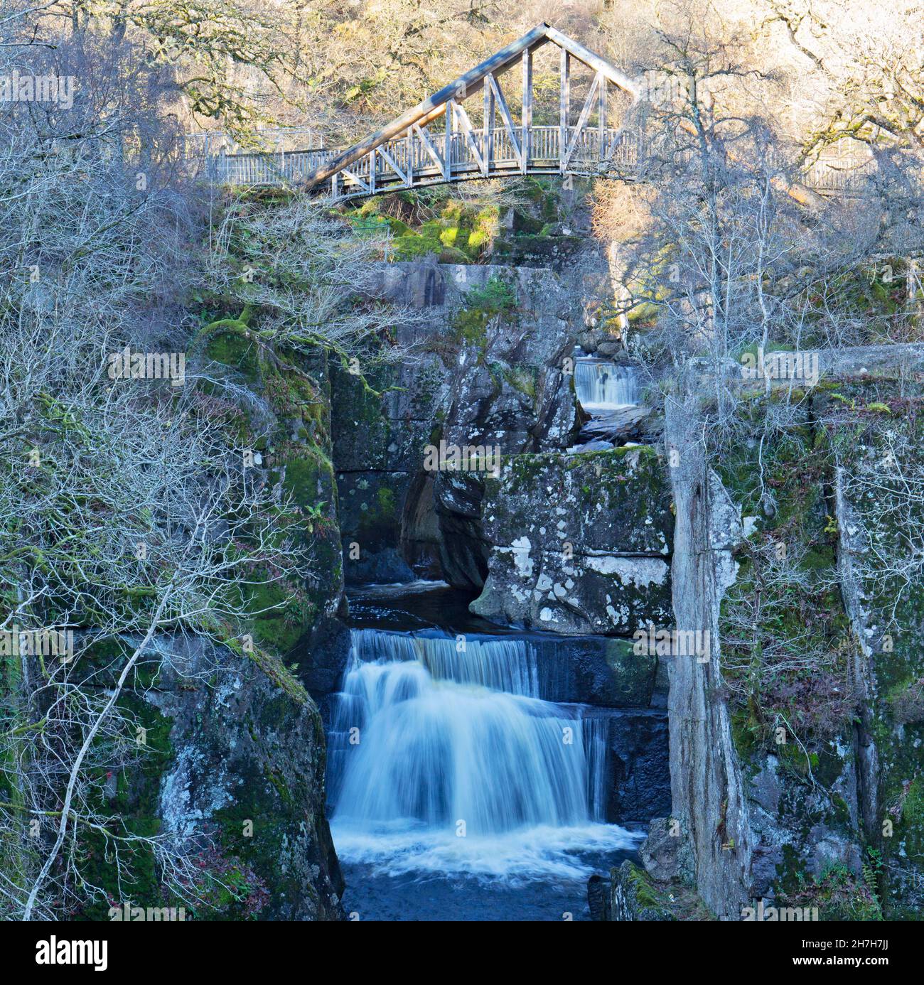 The Bracklinn Falls, Callander, the Trossachs, Scotland Stock Photo - Alamy